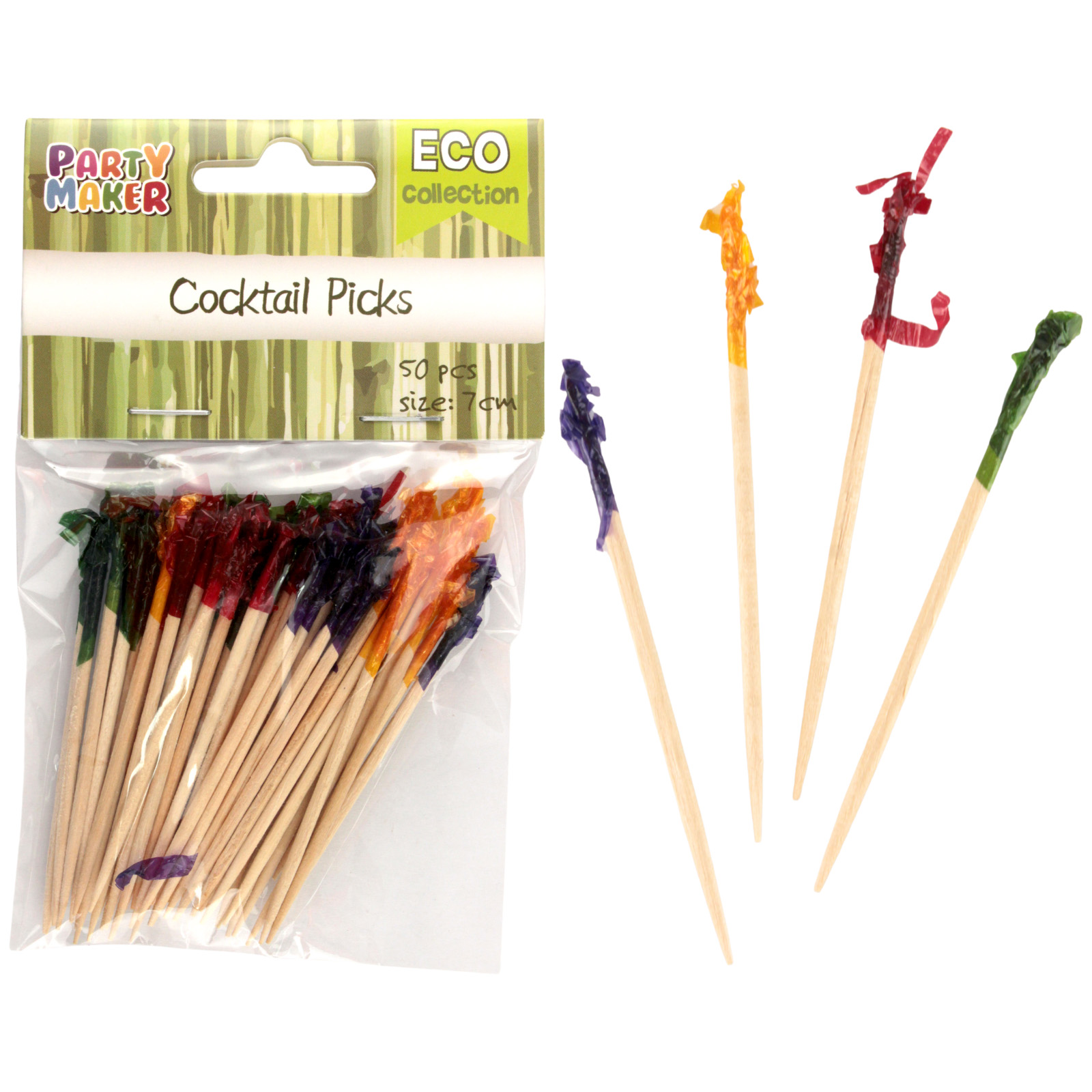 Assorted Frilled Picks (Pack of 50) - Discount Party Supplies