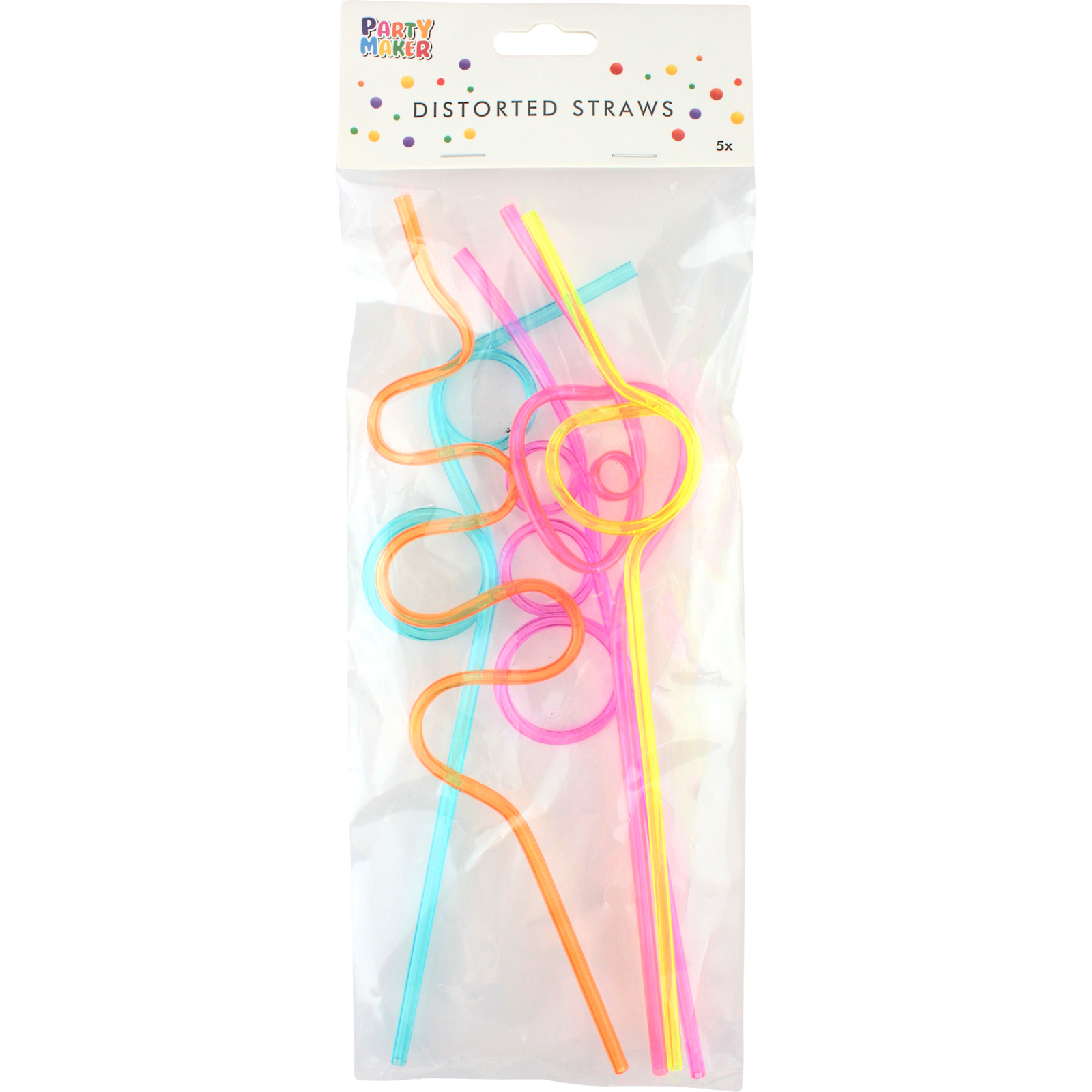 Assorted Plastic Curly Straws (Pack of 5) | Discount Party Supplies ...