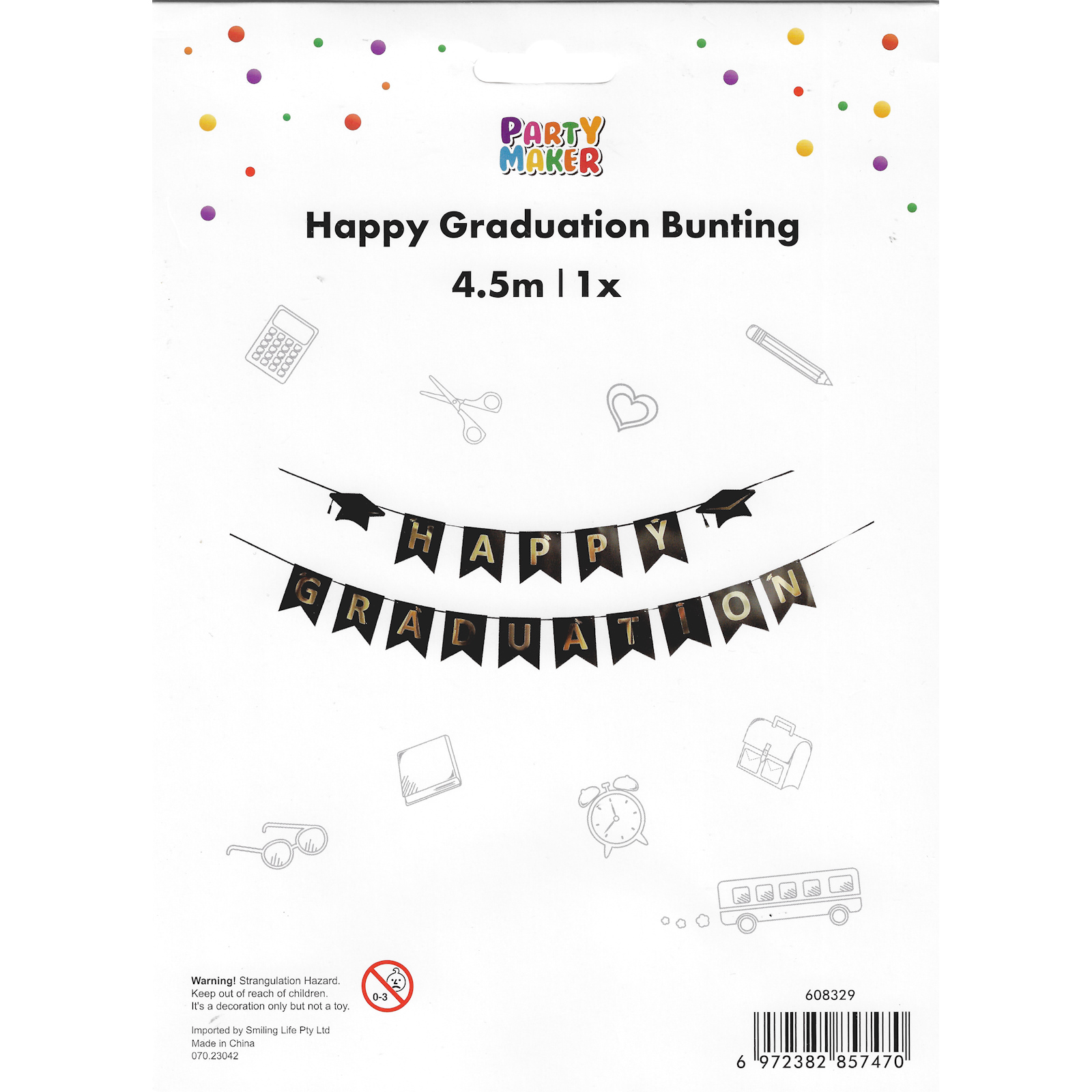 Happy Graduation Pennant Banner 4.5m | Graduation | Occasion & Event ...