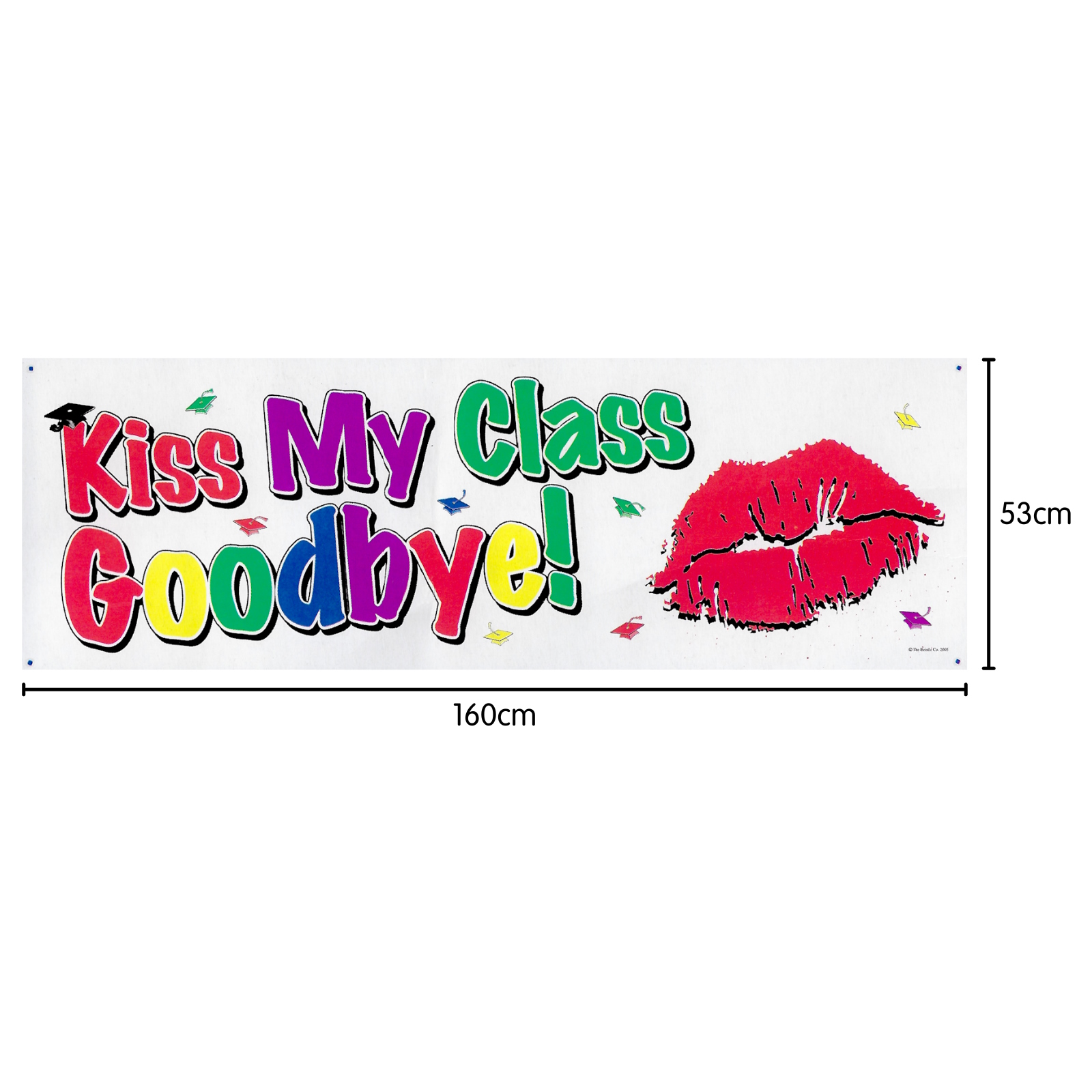 Kiss My Class Goodbye Plastic Banner | Graduation Party Supplies ...
