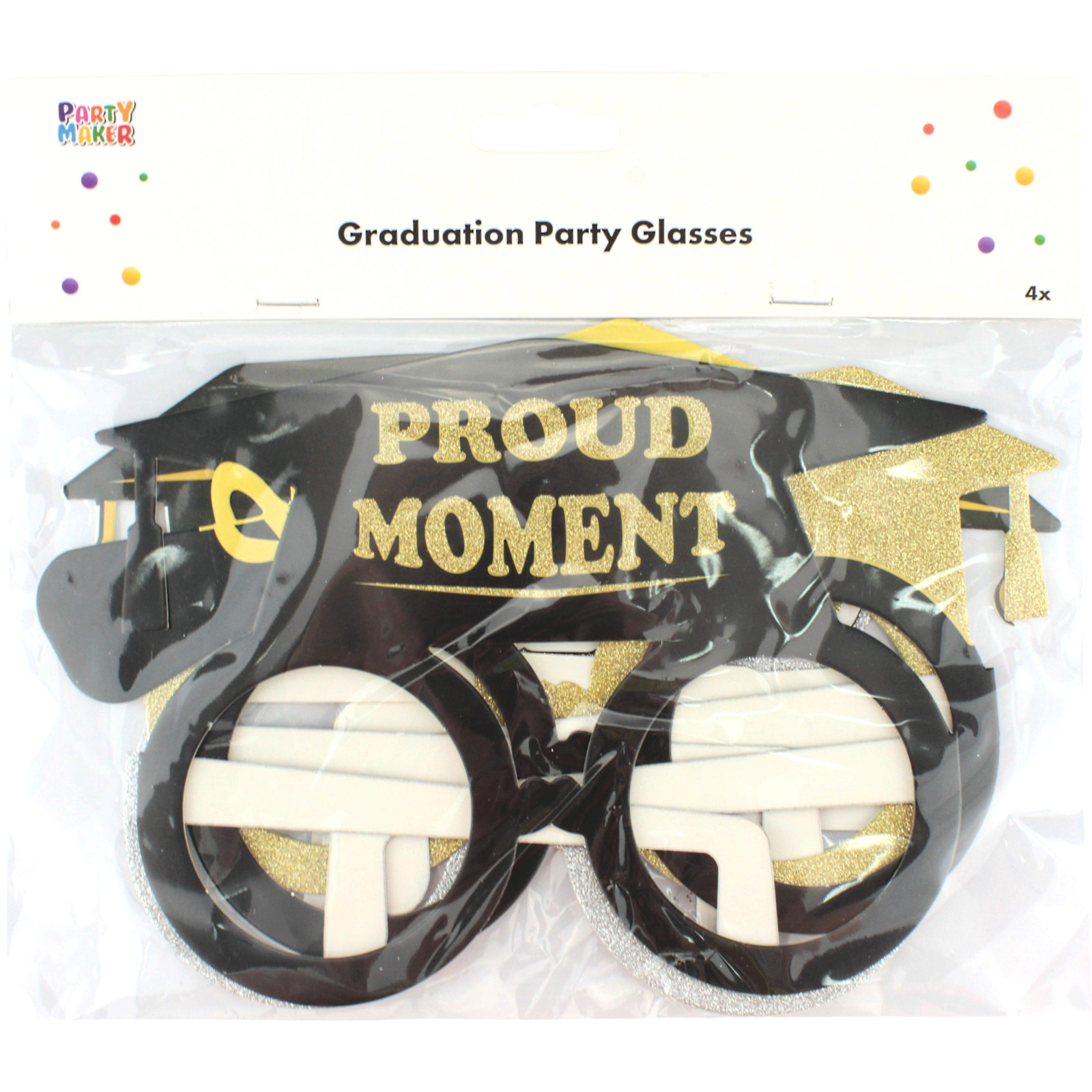 Graduation Glitter Party Glasses (Set of 4) | Graduation Party Supplies ...
