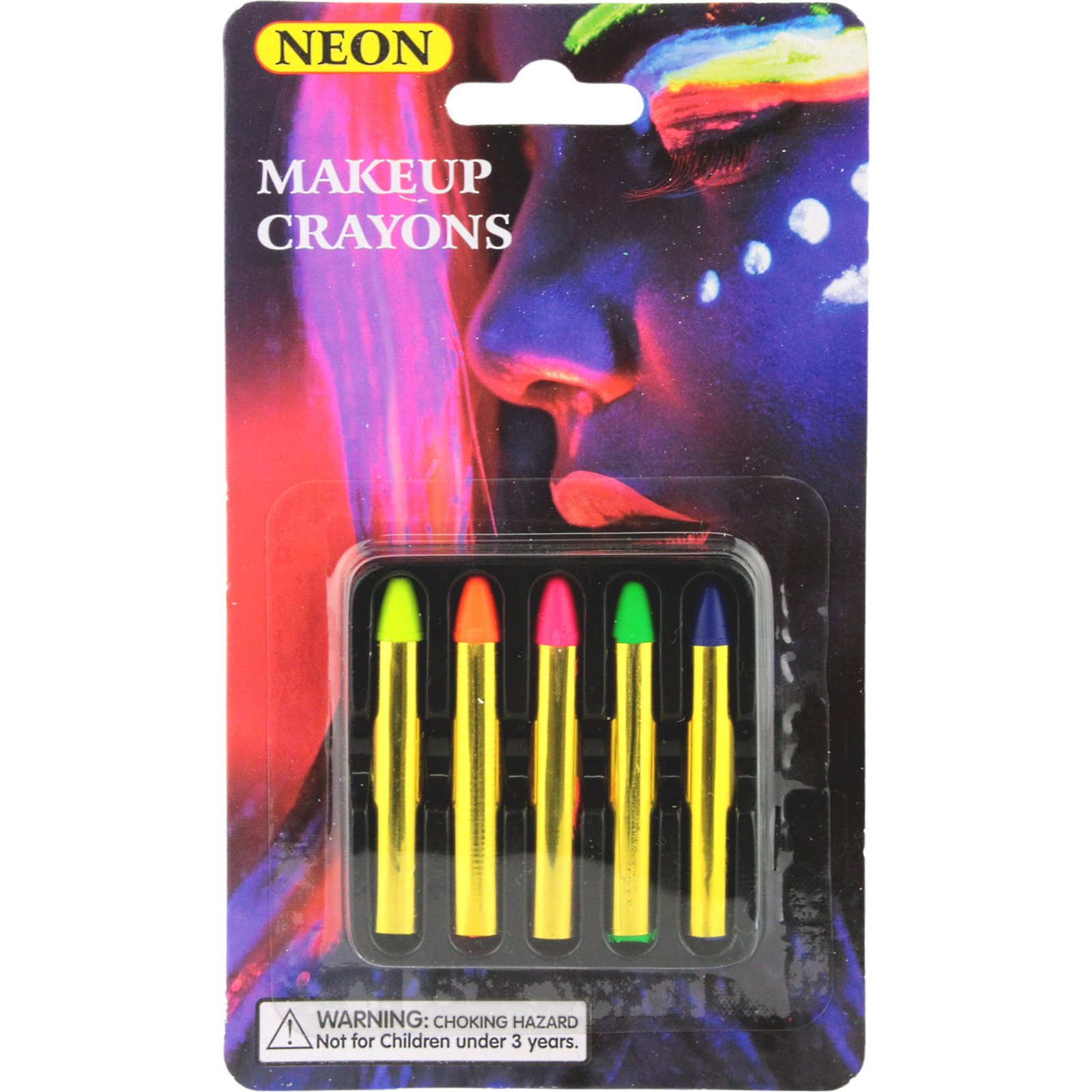 Assorted Neon Makeup Crayons (Pack of 5) - Discount Party Supplies