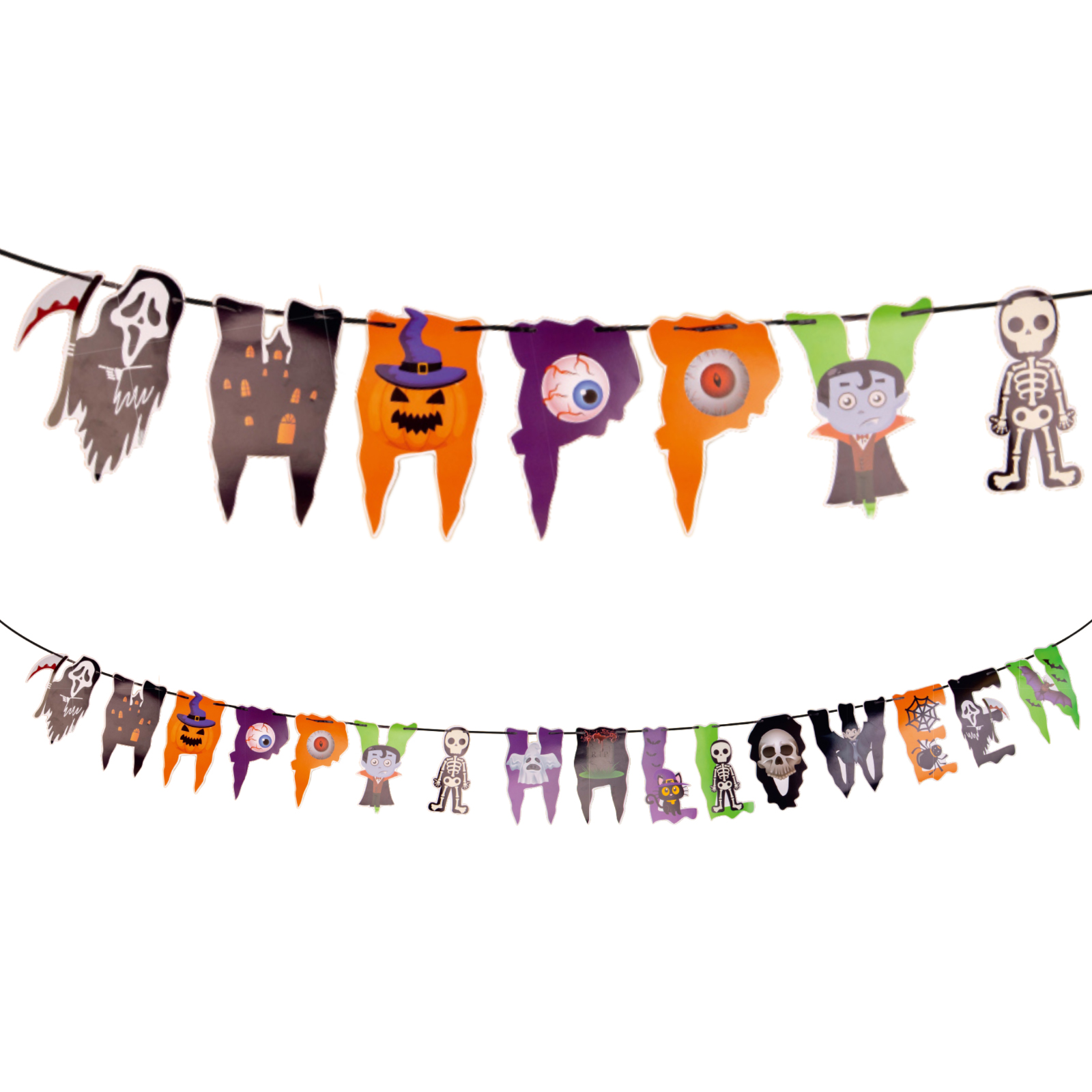 Happy Halloween Letter Banner 2.5m - Discount Party Supplies