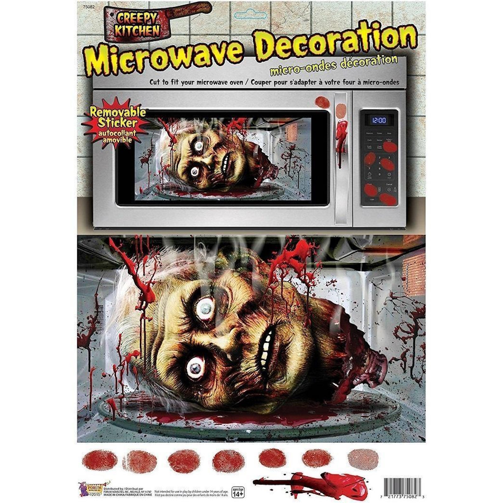 Halloween Creepy Head Microwave Cling - Discount Party Supplies