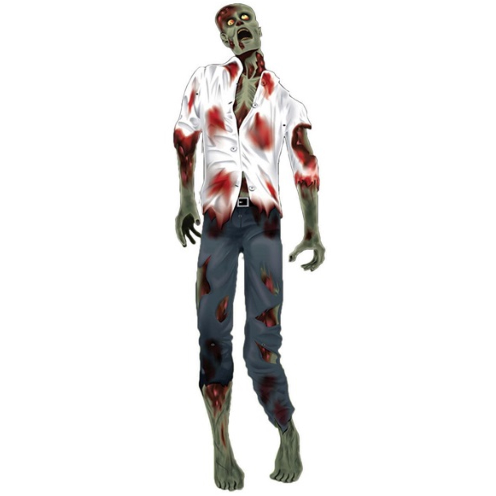 Jointed Bloody Zombie Decoration - Discount Party Supplies