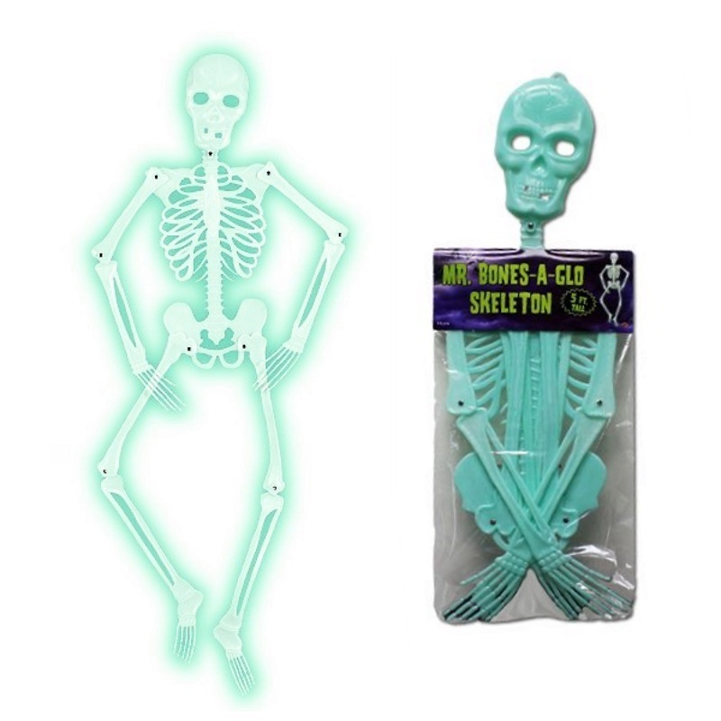Glow in the Dark Plastic Skeleton - Discount Party Supplies