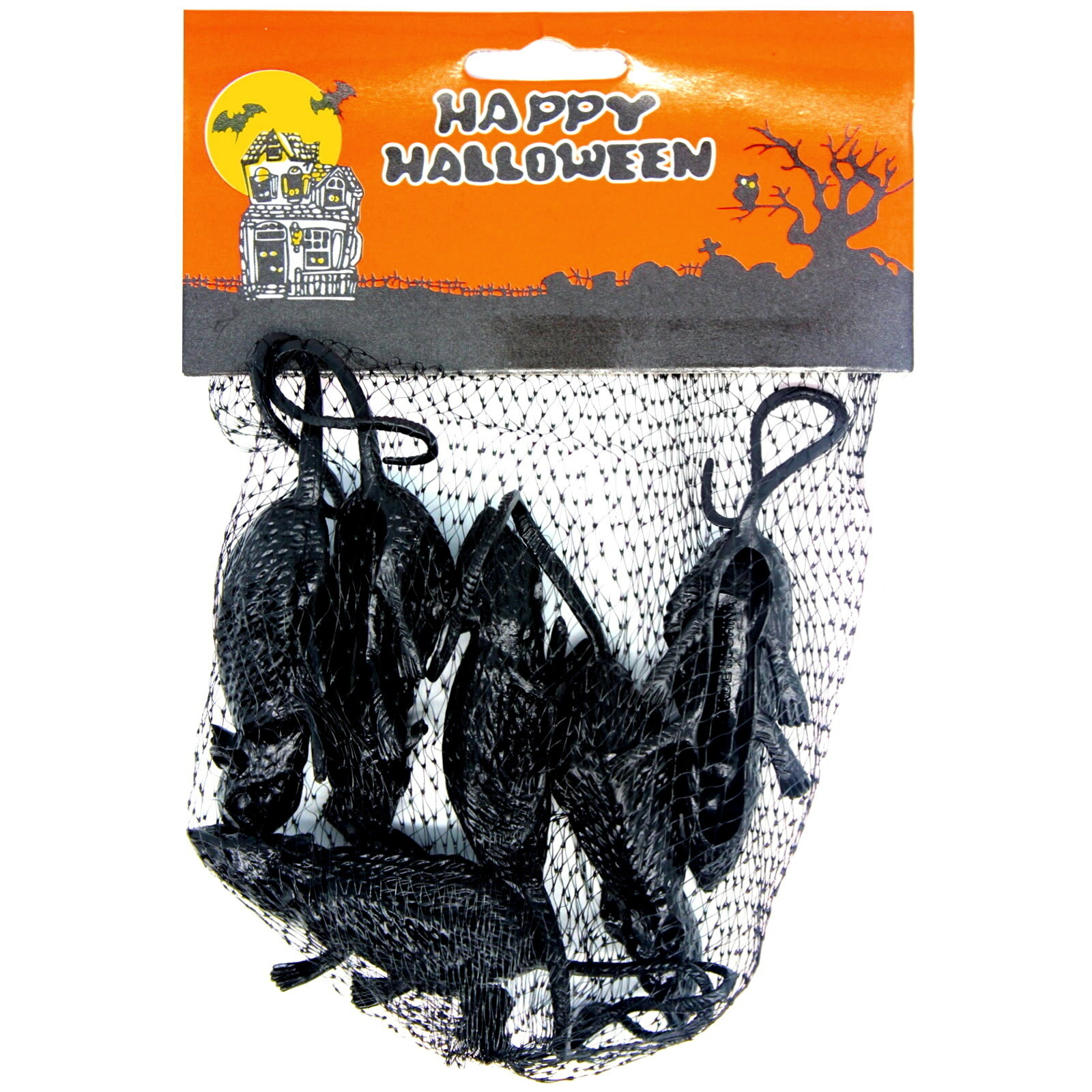 Plastic Black Rats (Pack of 6) | Halloween Party Supplies | Occasion ...