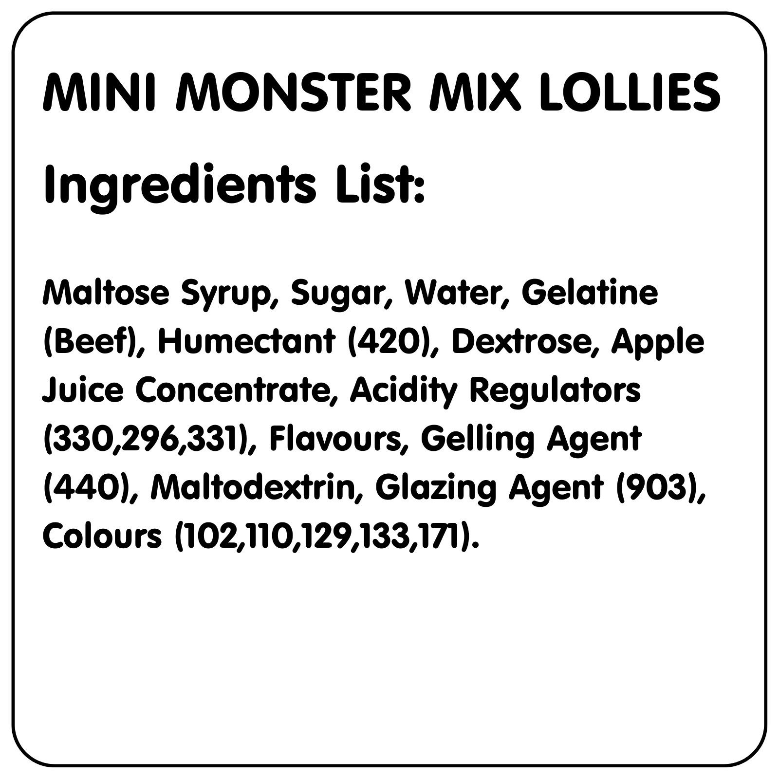 Mini Monster Mix Lollies (10 Pieces) - Discount Party Supplies
