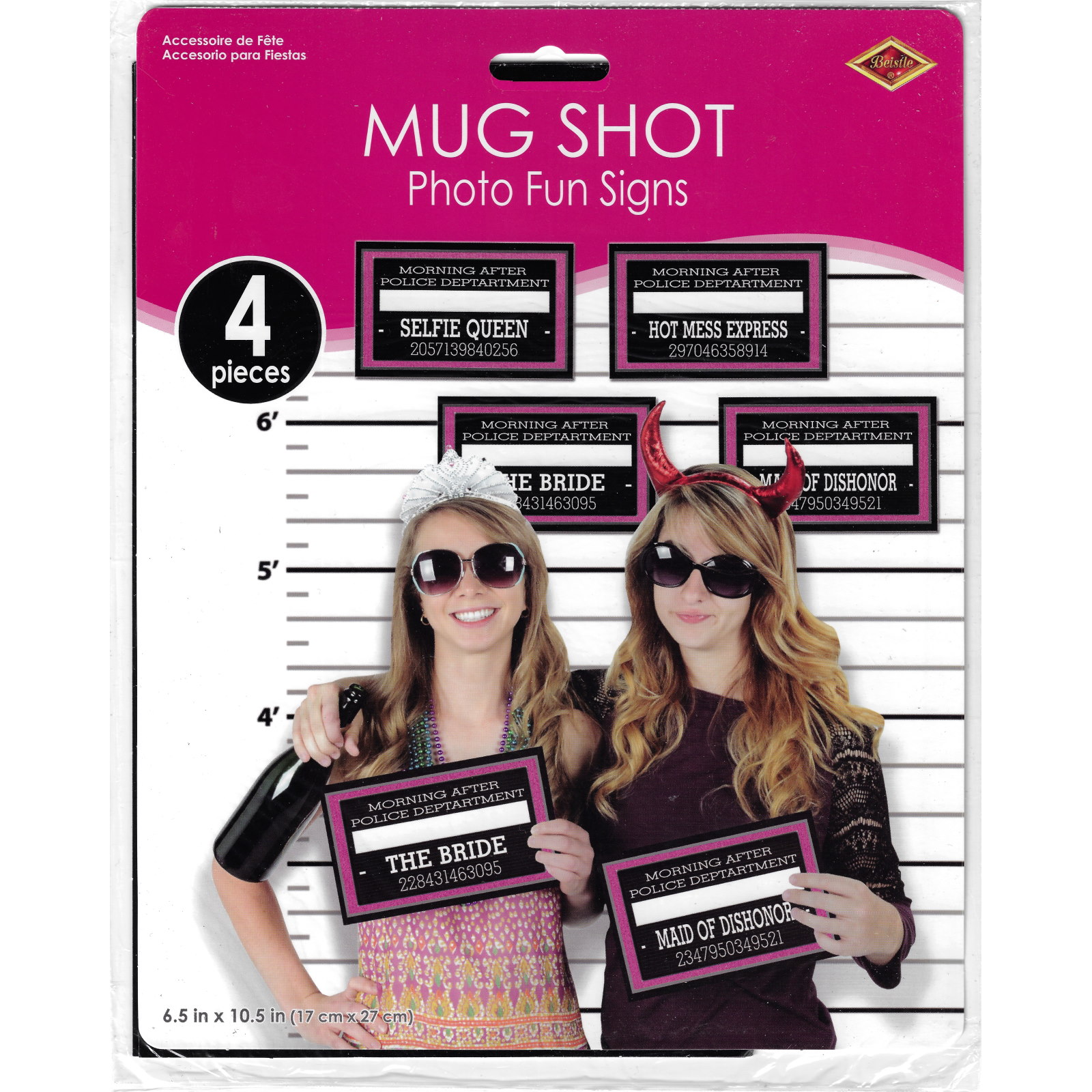 Bachelorette Party Mugshot Photo Prop Signs (Set of 4) | Hens & Bucks ...