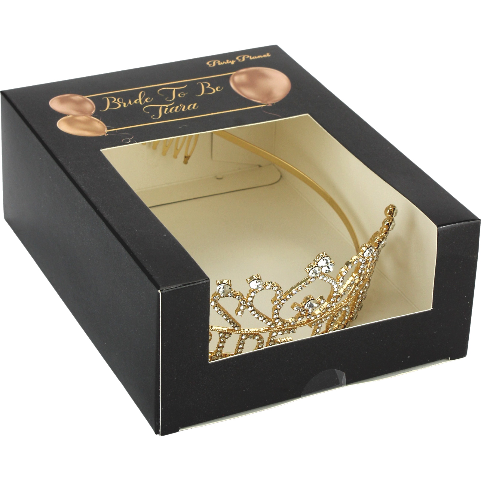 Gold Bride to Be Diamante Tiara | Hens & Bucks Party Supplies ...