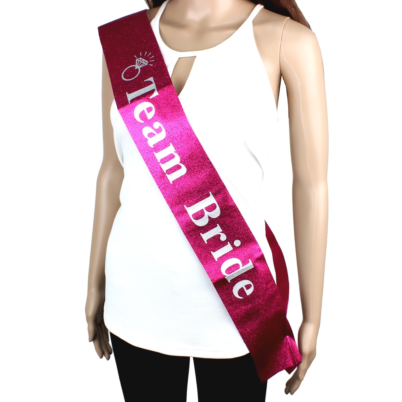 Pink Glitter Team Bride Sash | Hens & Bucks | Occasion & Event Party ...