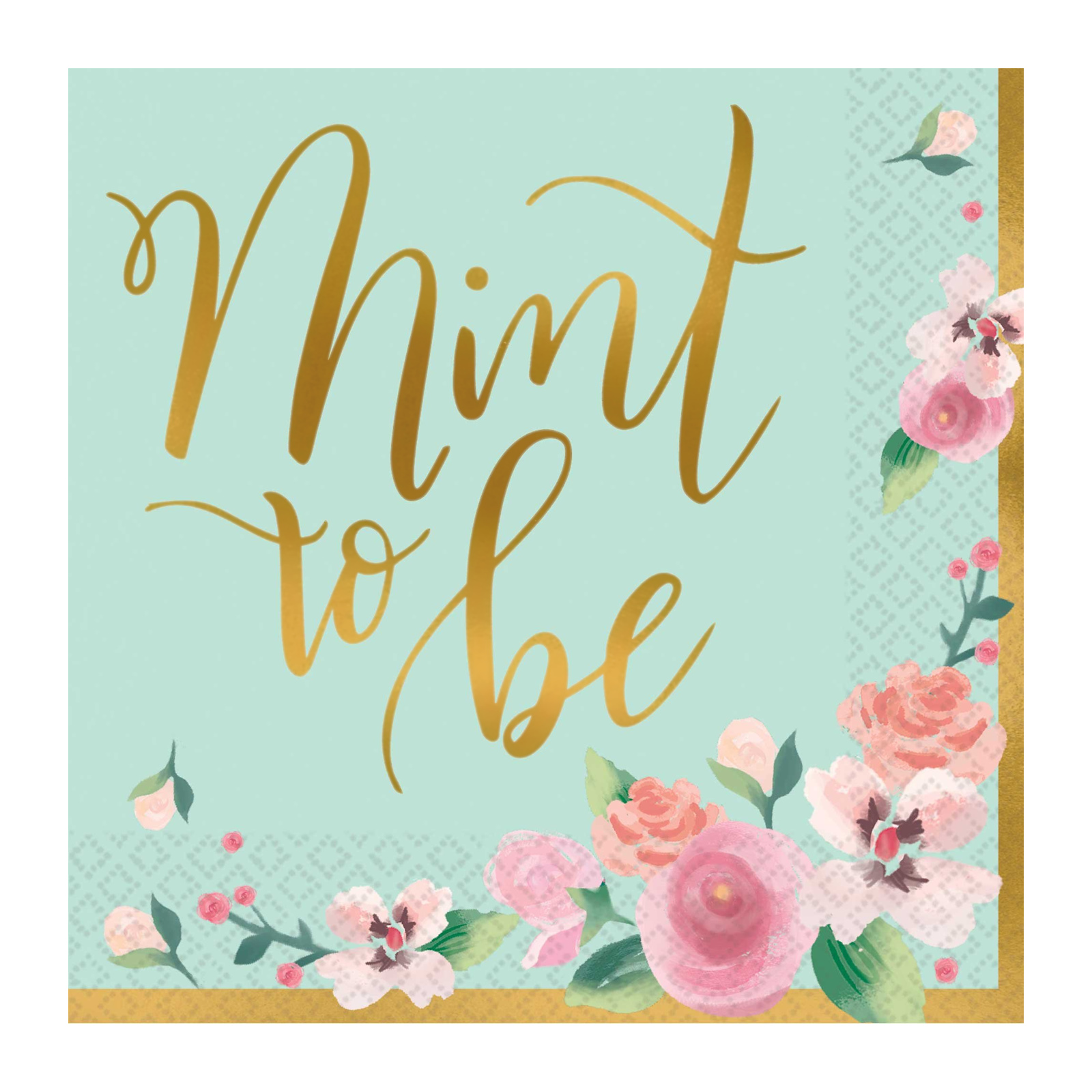 Mint To Be Small Napkins / Serviettes (Pack of 16) - Discount Party ...