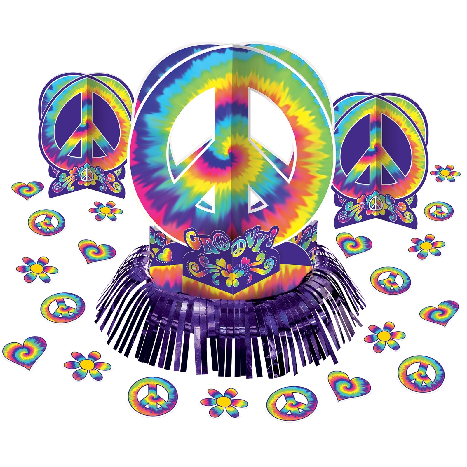 Feeling Groovy Table Decorating Kit - Discount Party Supplies