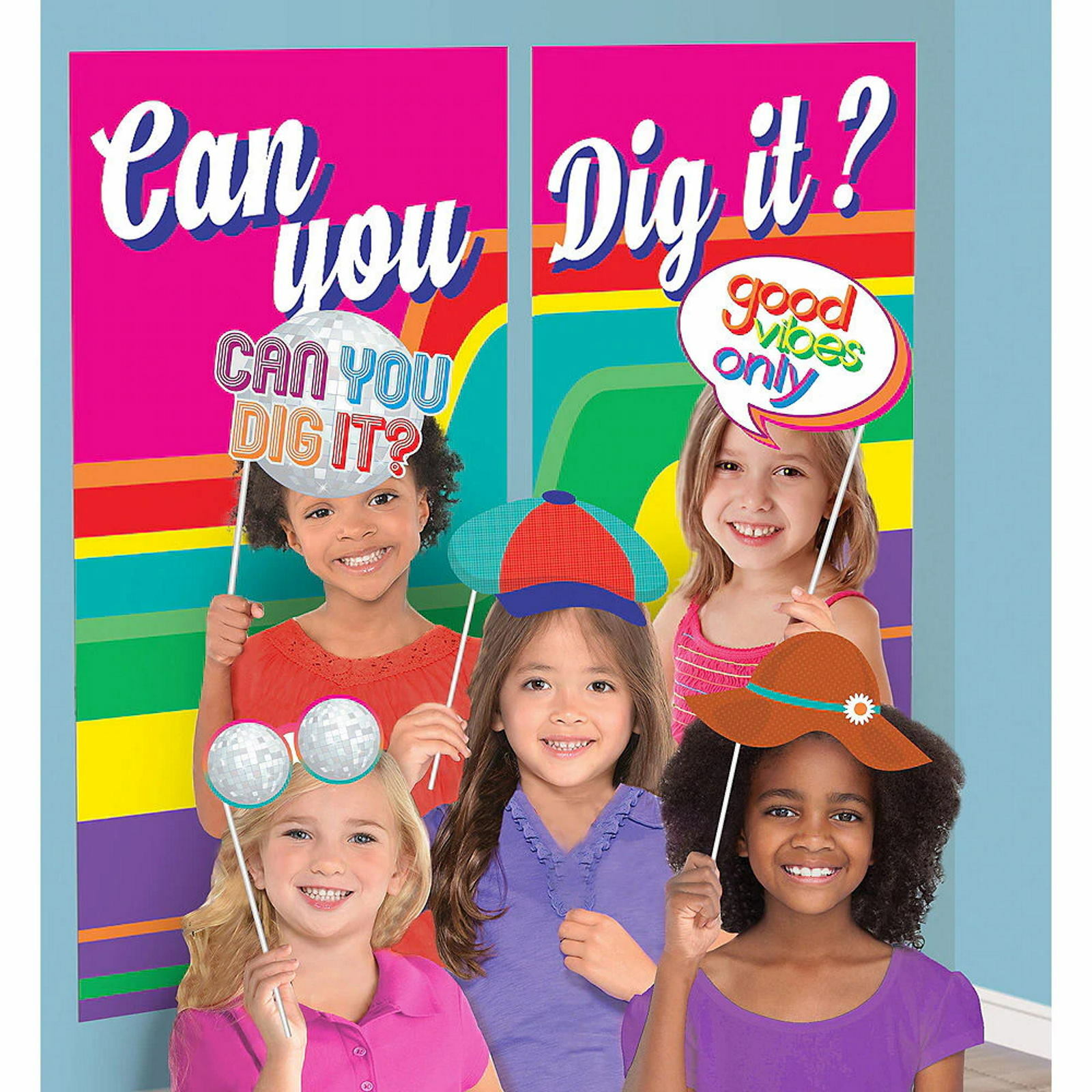 Good Vibes Scene Setter With Props - Discount Party Supplies