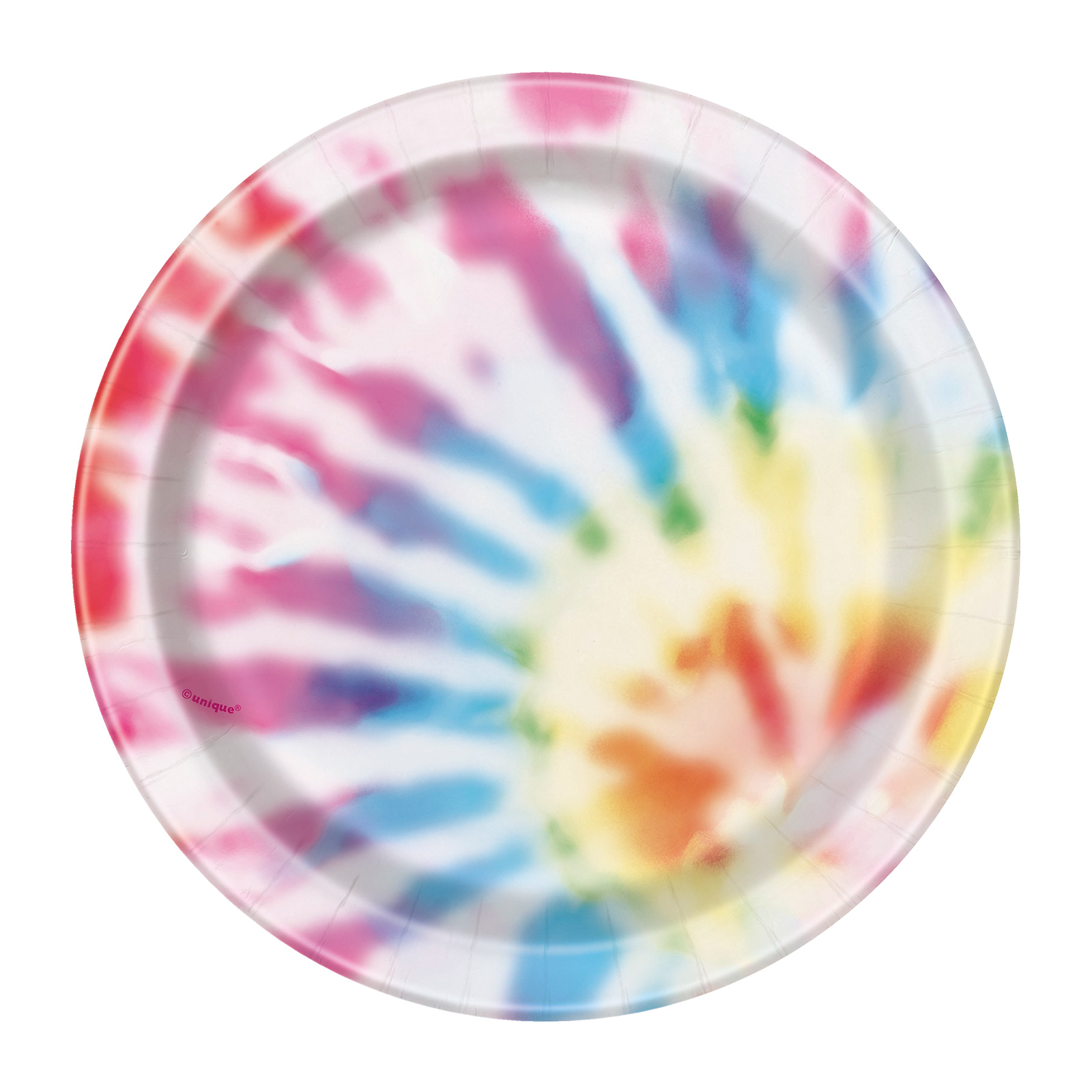 Pastel Tie Dye Small Paper Plates (Pack of 8) - Discount Party Supplies