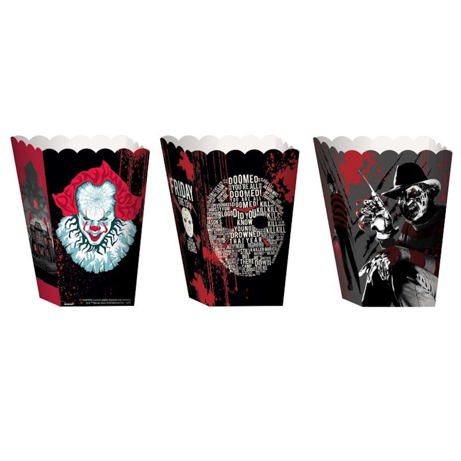 Warner Bros. It Friday the 13th Nightmare on Elm Street Horror Popcorn ...