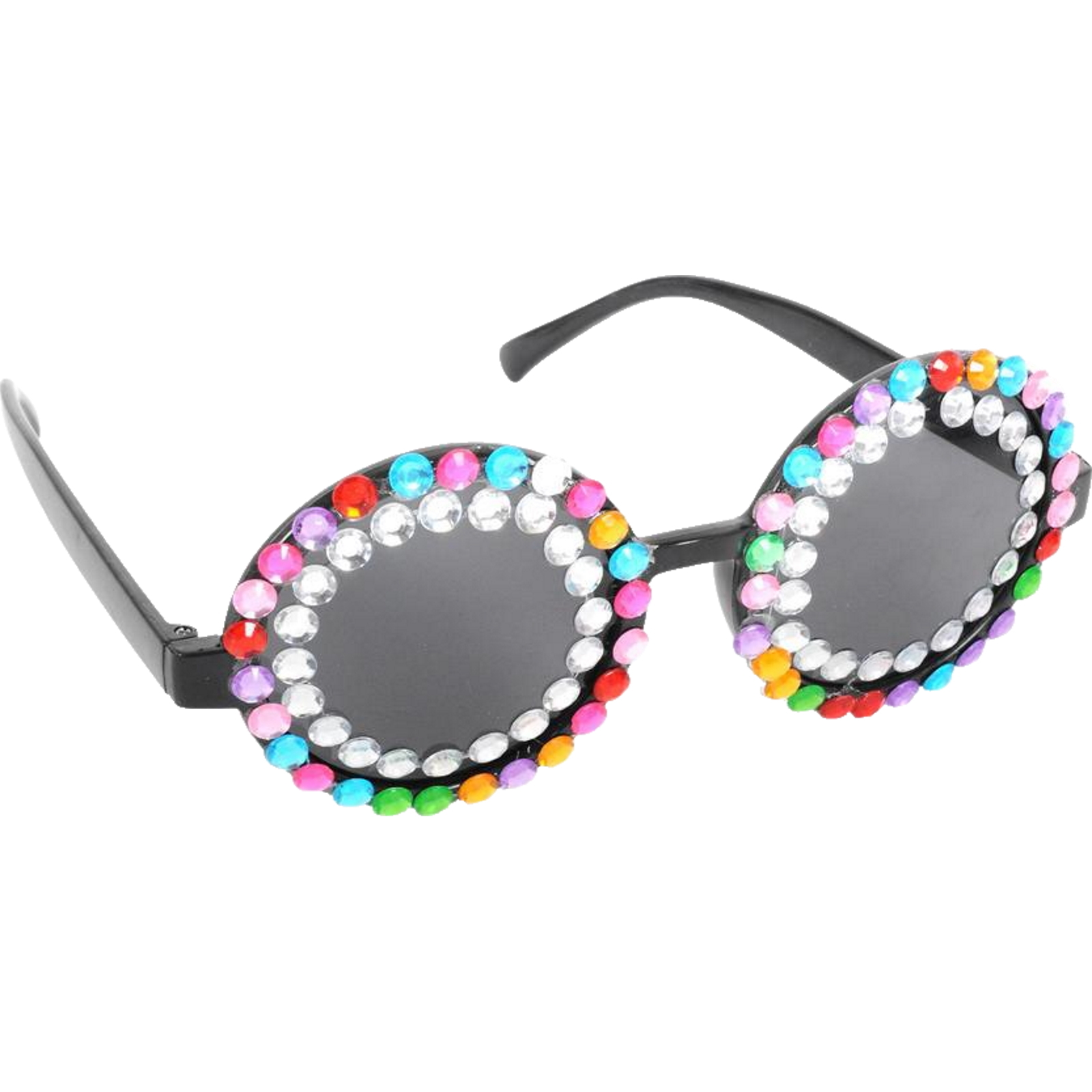 Multi Coloured Dazzling Diamonte Party Glasses | Glasses Party Supplies ...