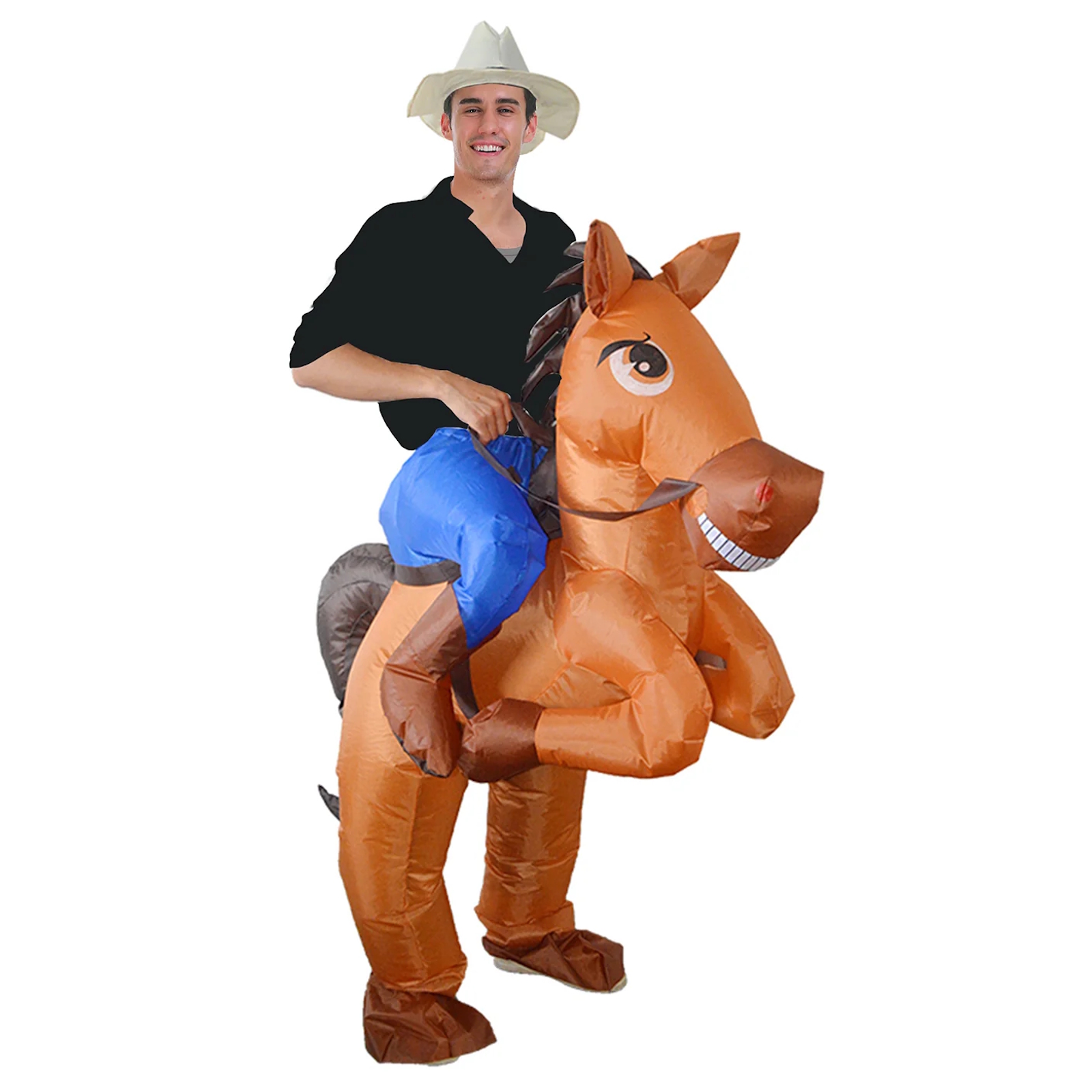 Inflatable Horse Jockey Adult Costume - Discount Party Supplies
