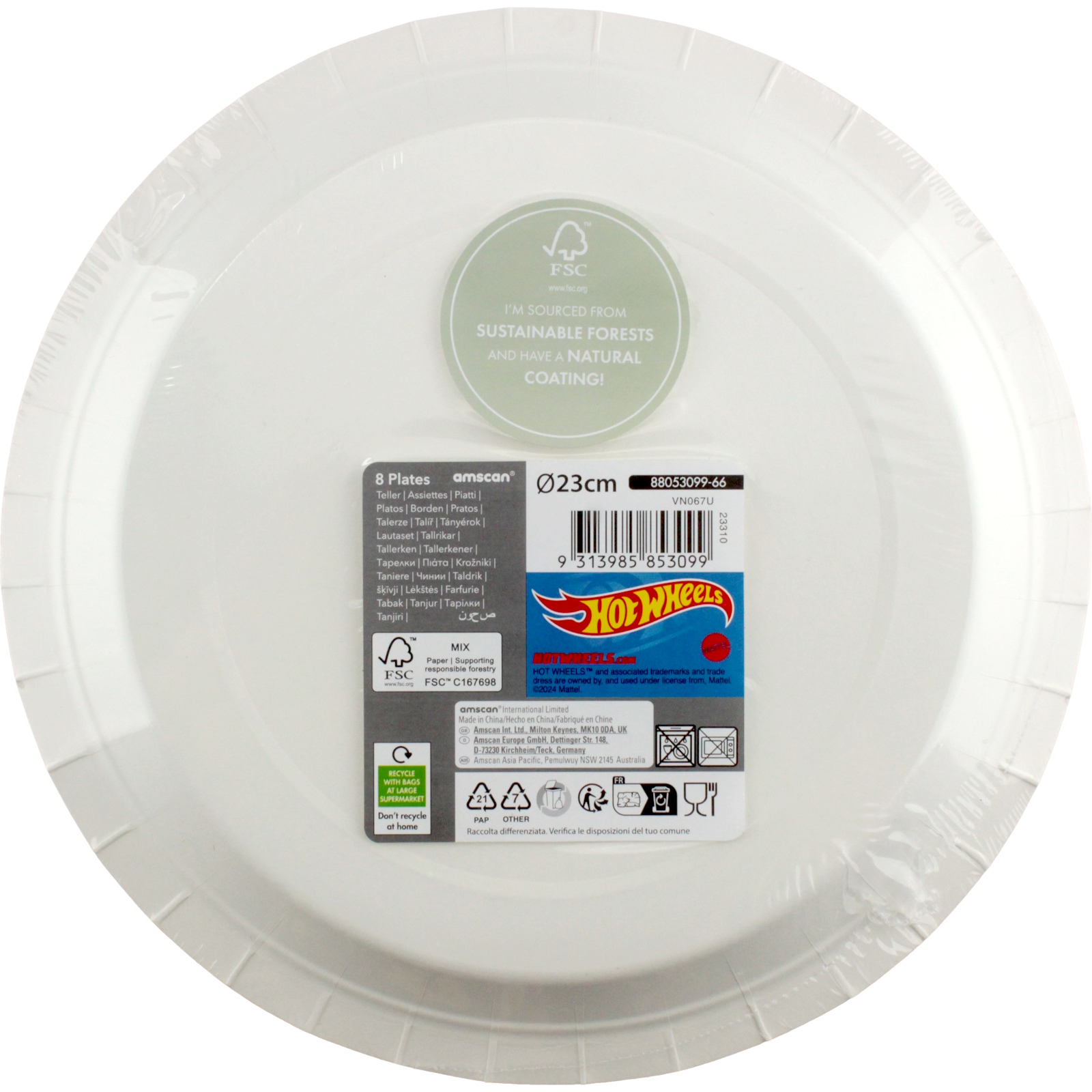 Hot Wheels Speed Machines Large Paper Plates NPC (Pack of 8) | Hot ...