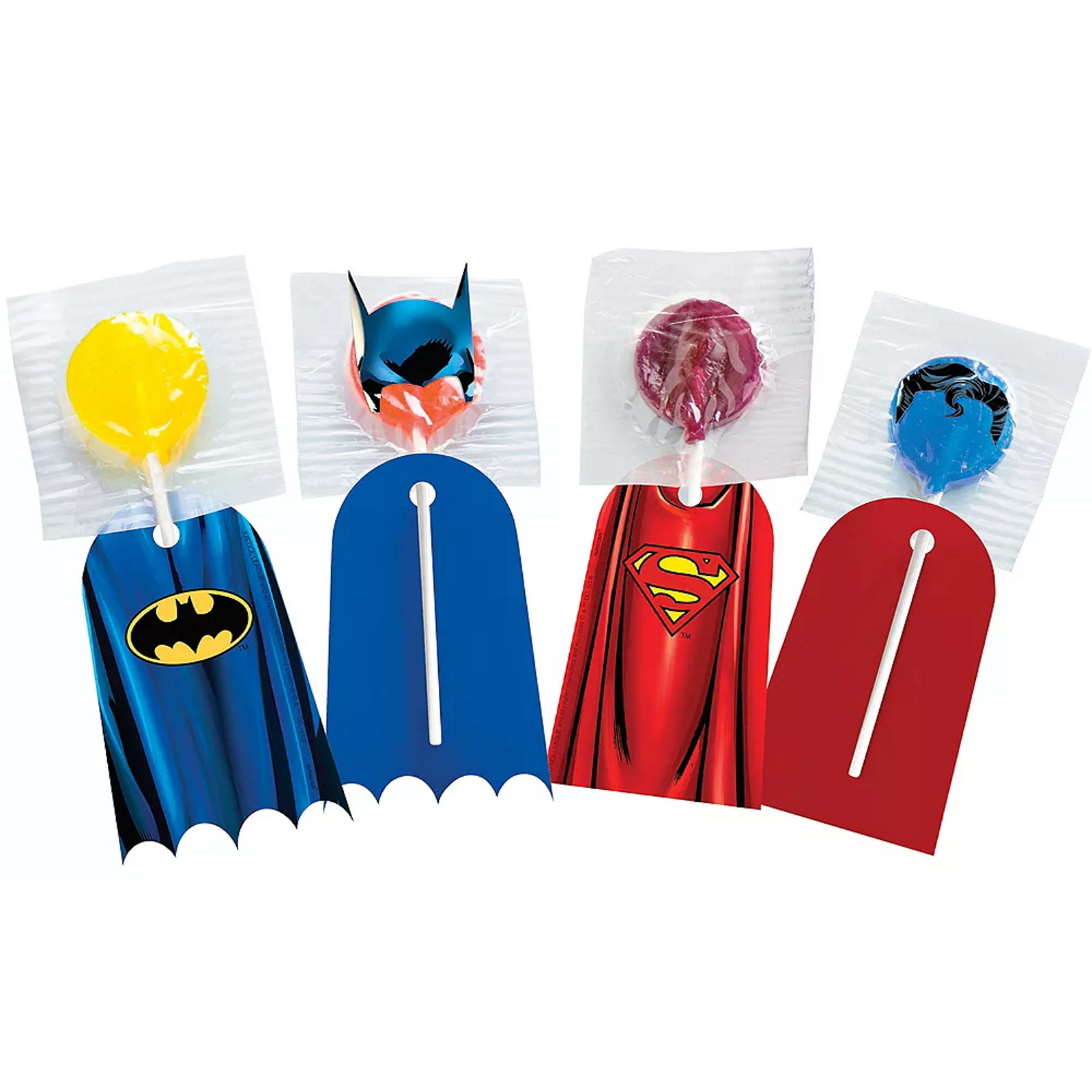 Justice League Heroes Unite Lollipop Capes - Discount Party Supplies