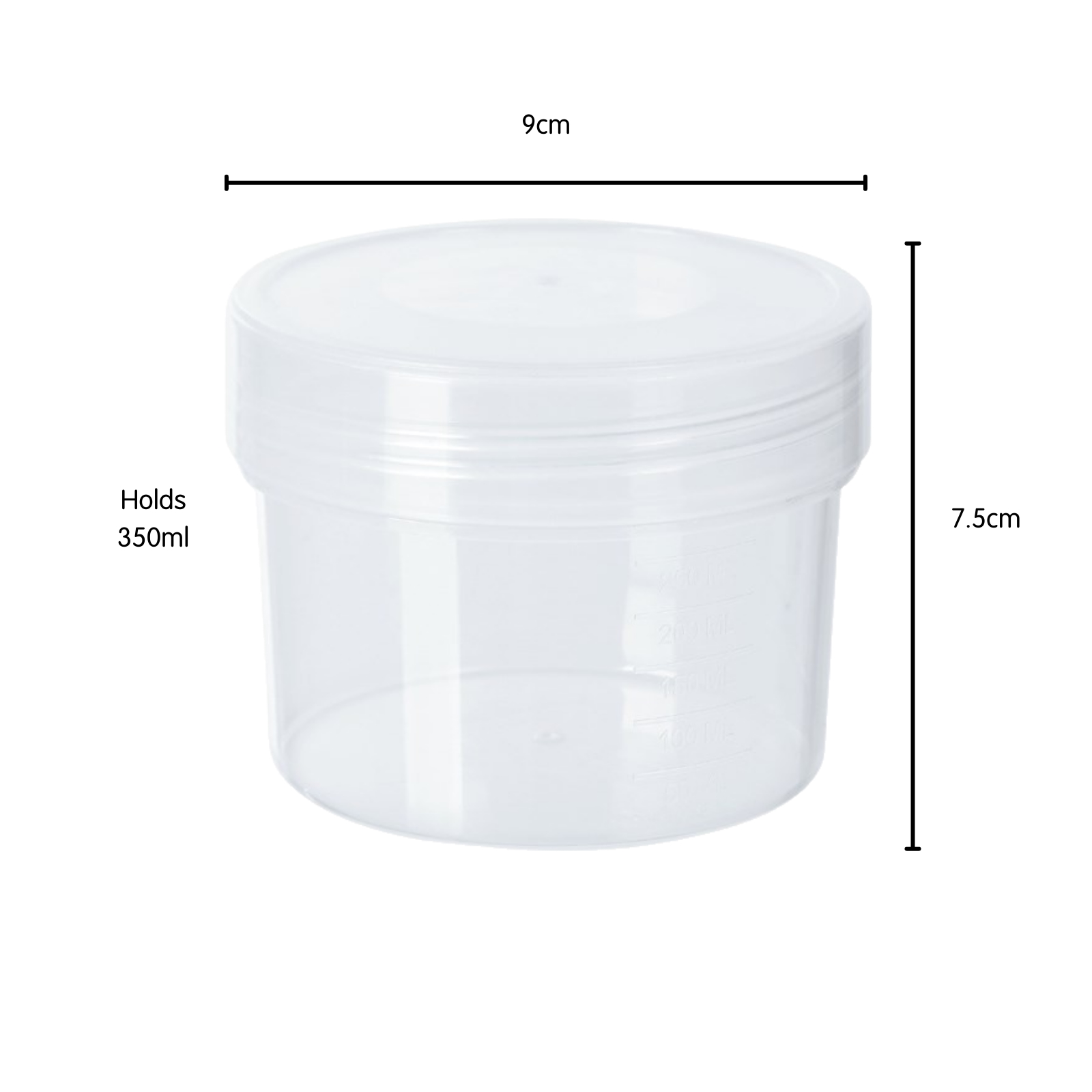 Round Stackable Screw Top Plastic Food Container 350ml | Storage and ...