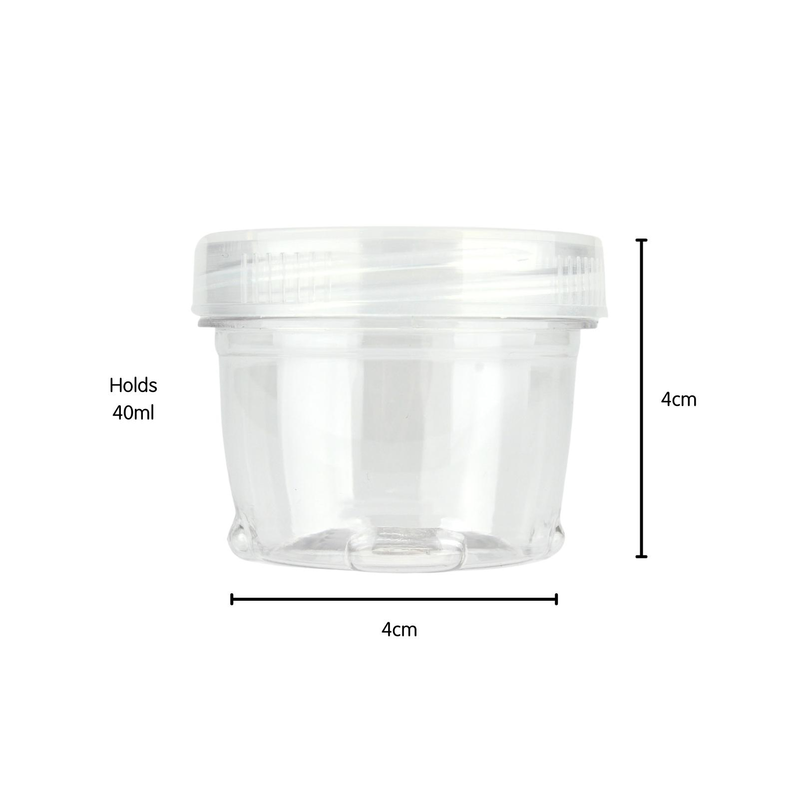 Twist Lock Stacking Containers 40ml (Pack of 5) - Discount Party Supplies