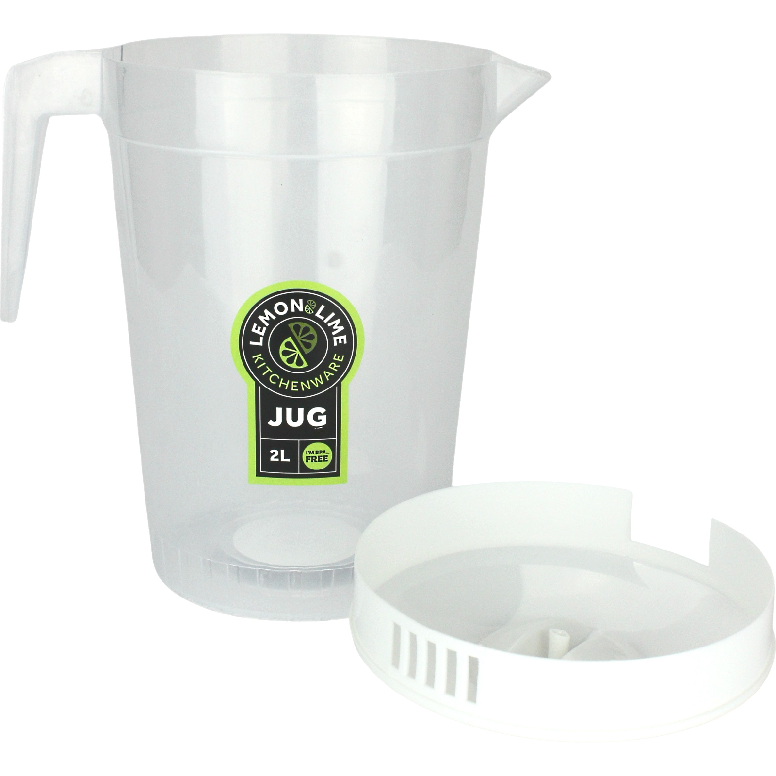 Clear Plastic Jug 2 Litre With Lid | Discount Party Supplies - Discount ...
