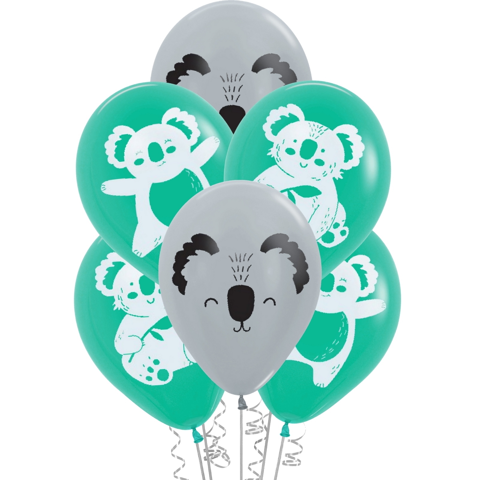 Koala Party Balloons (Pack of 6) - Discount Party Supplies