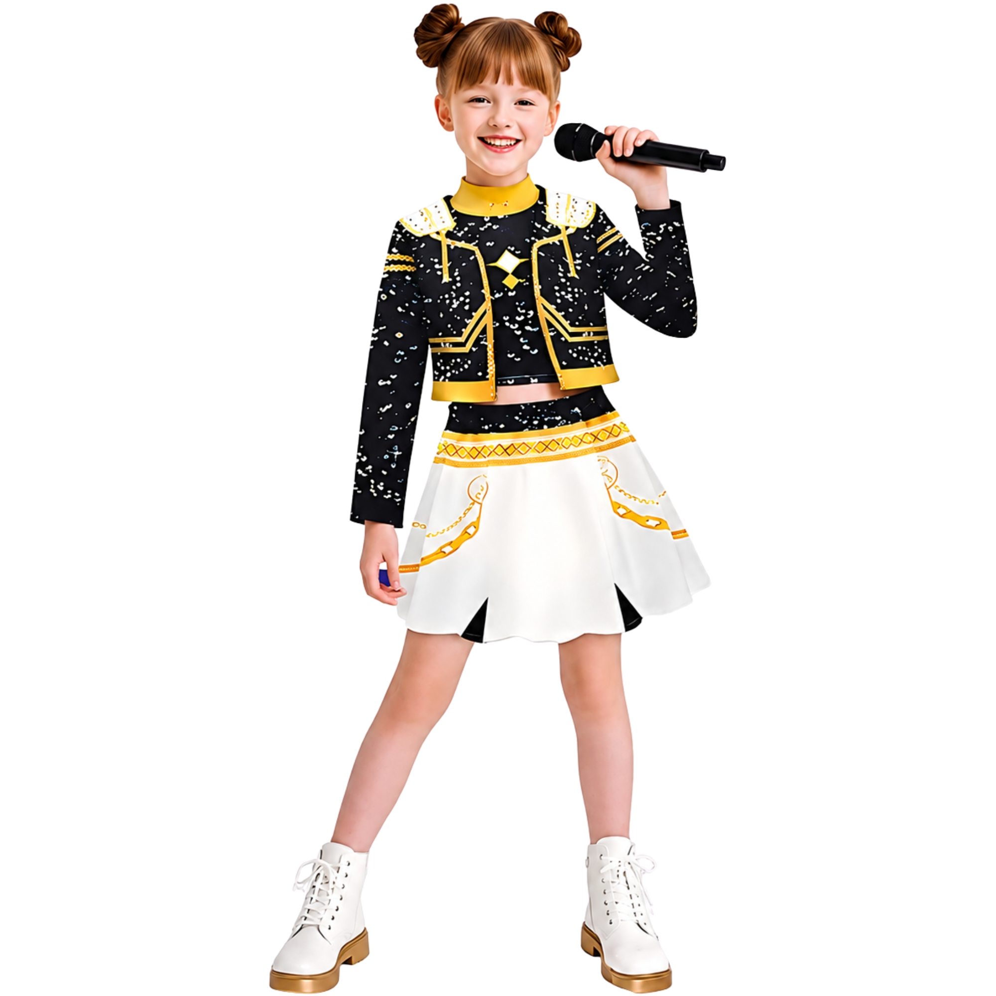Girls K-Pop Demon Hunters Rumi Golden Costume 7-8 Years - Discount ...