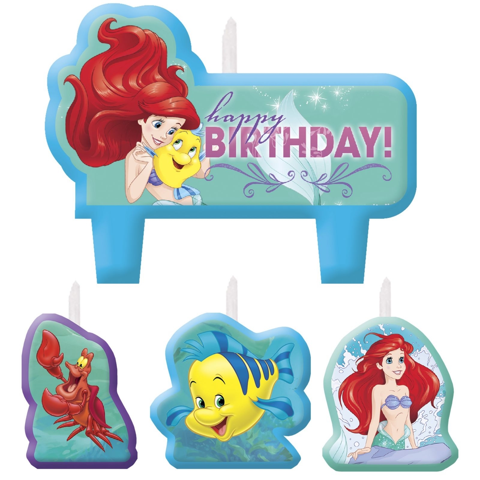 Ariel The Little Mermaid Dream Big Molded Candles (Set of 4) - Discount ...