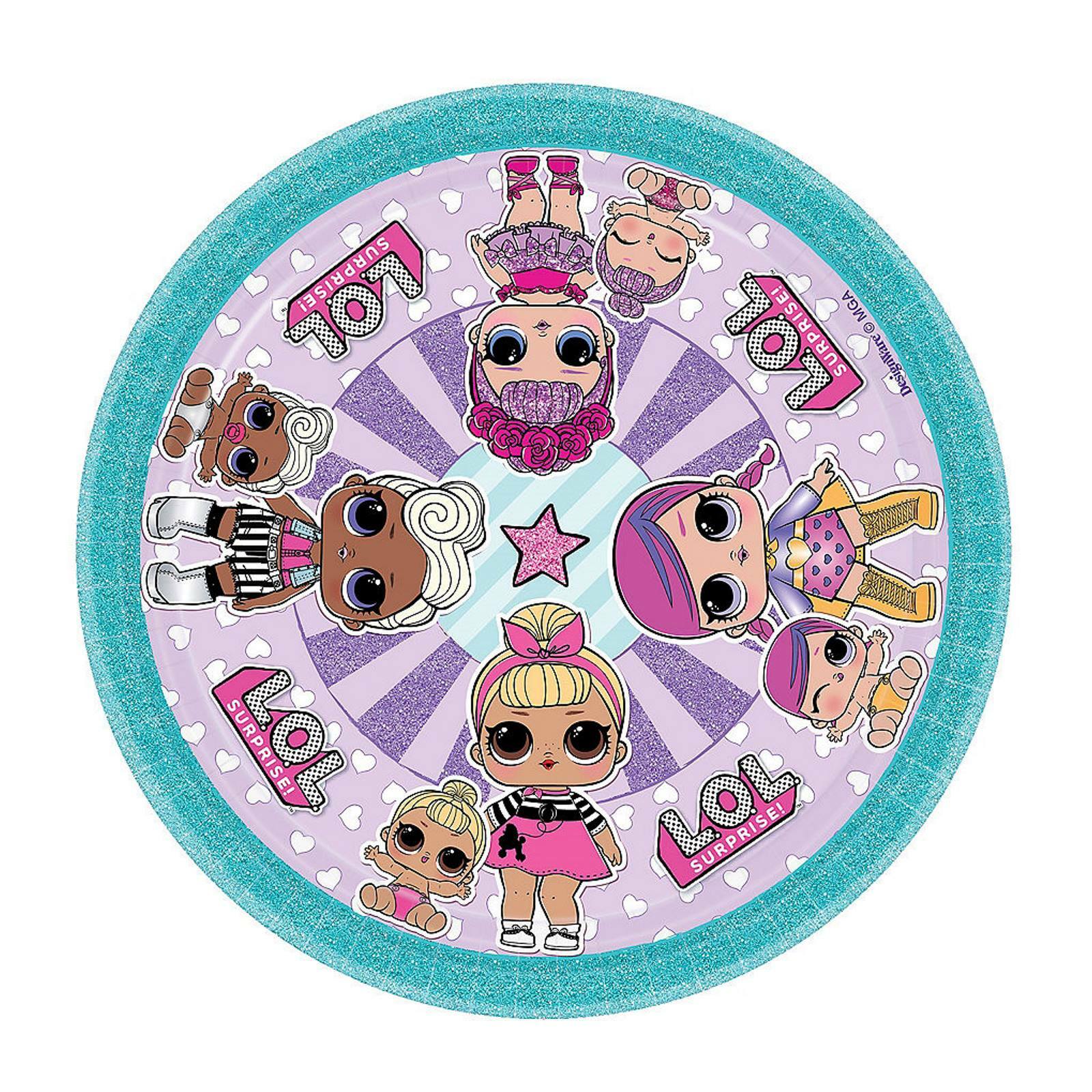LOL Surprise Small Paper Plates (Pack of 8) - Discount Party Supplies
