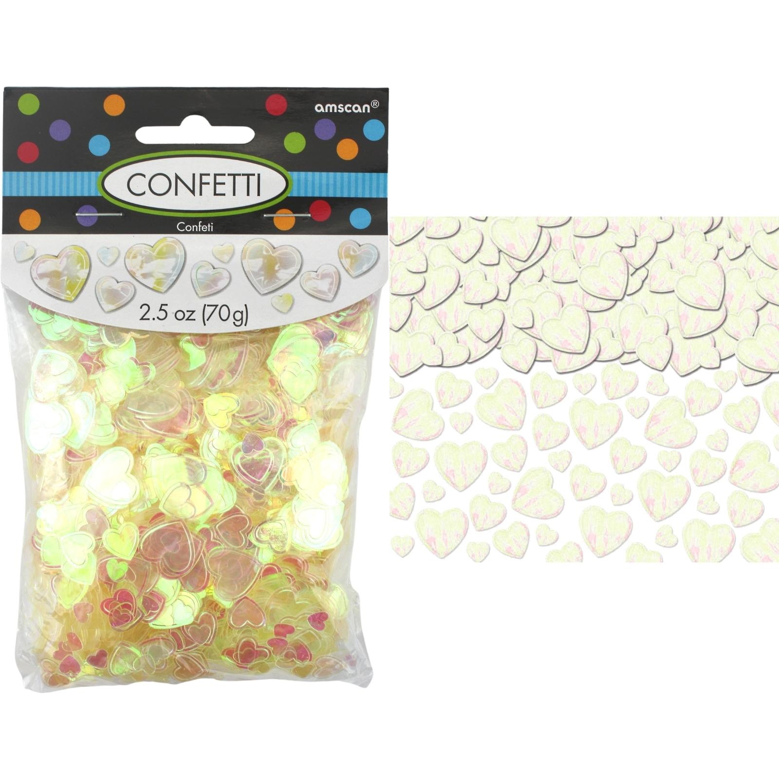 Iridescent Heart Shaped Confetti/Table Scatters 70g - Discount Party ...