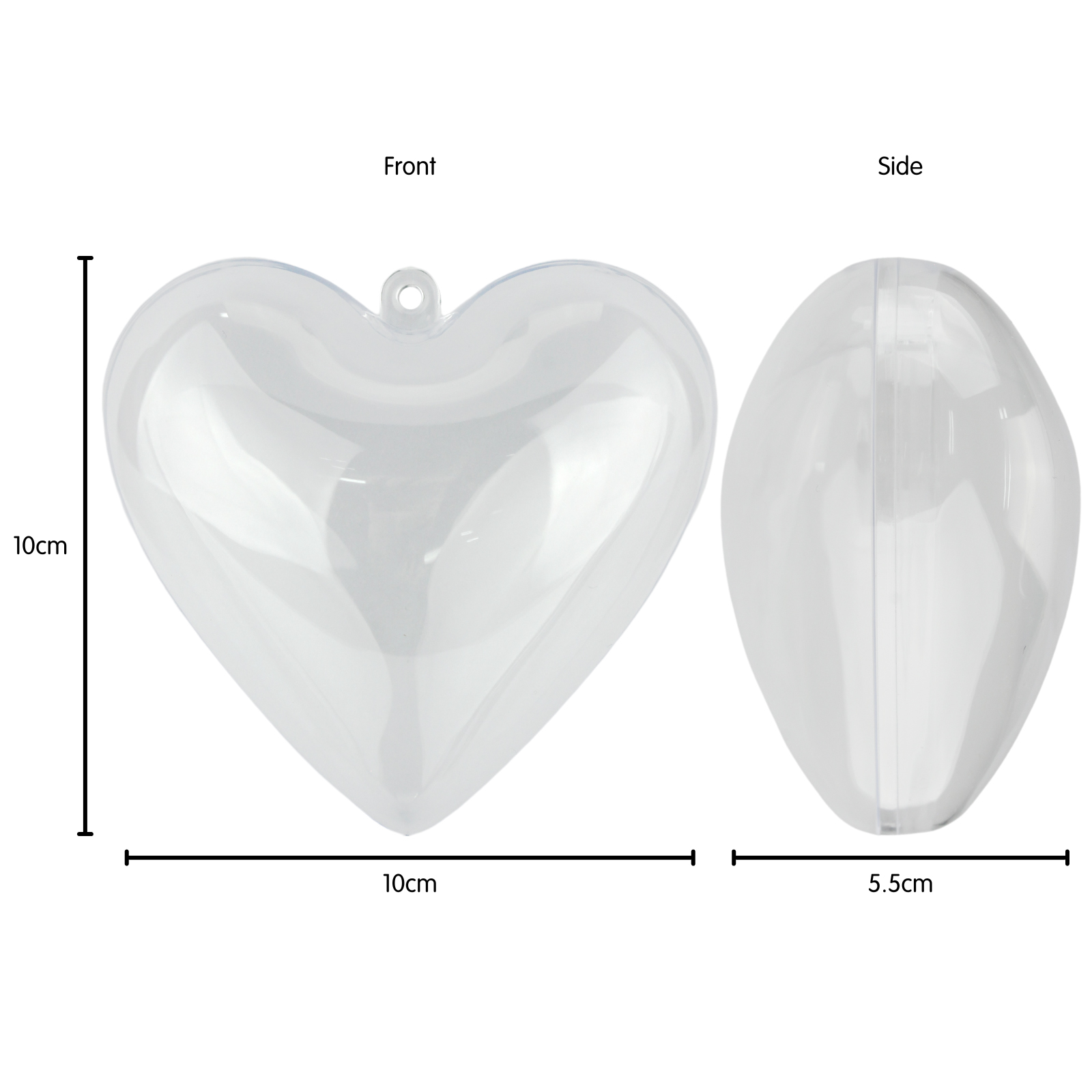 Clear Plastic Fillable Heart 10cm | Valentine's Day Party Supplies ...