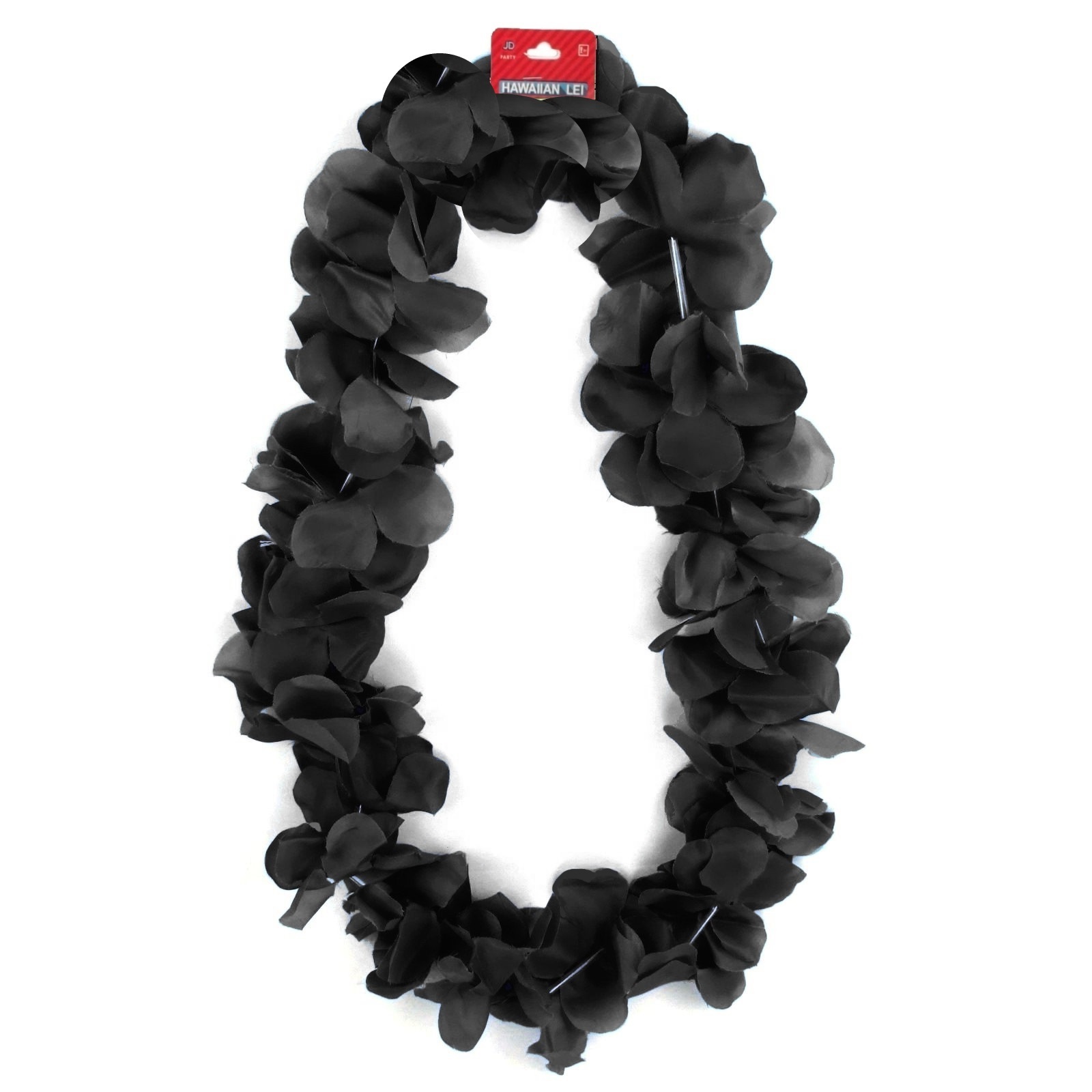 Black Large Petal Hawaiian Lei - Discount Party Supplies