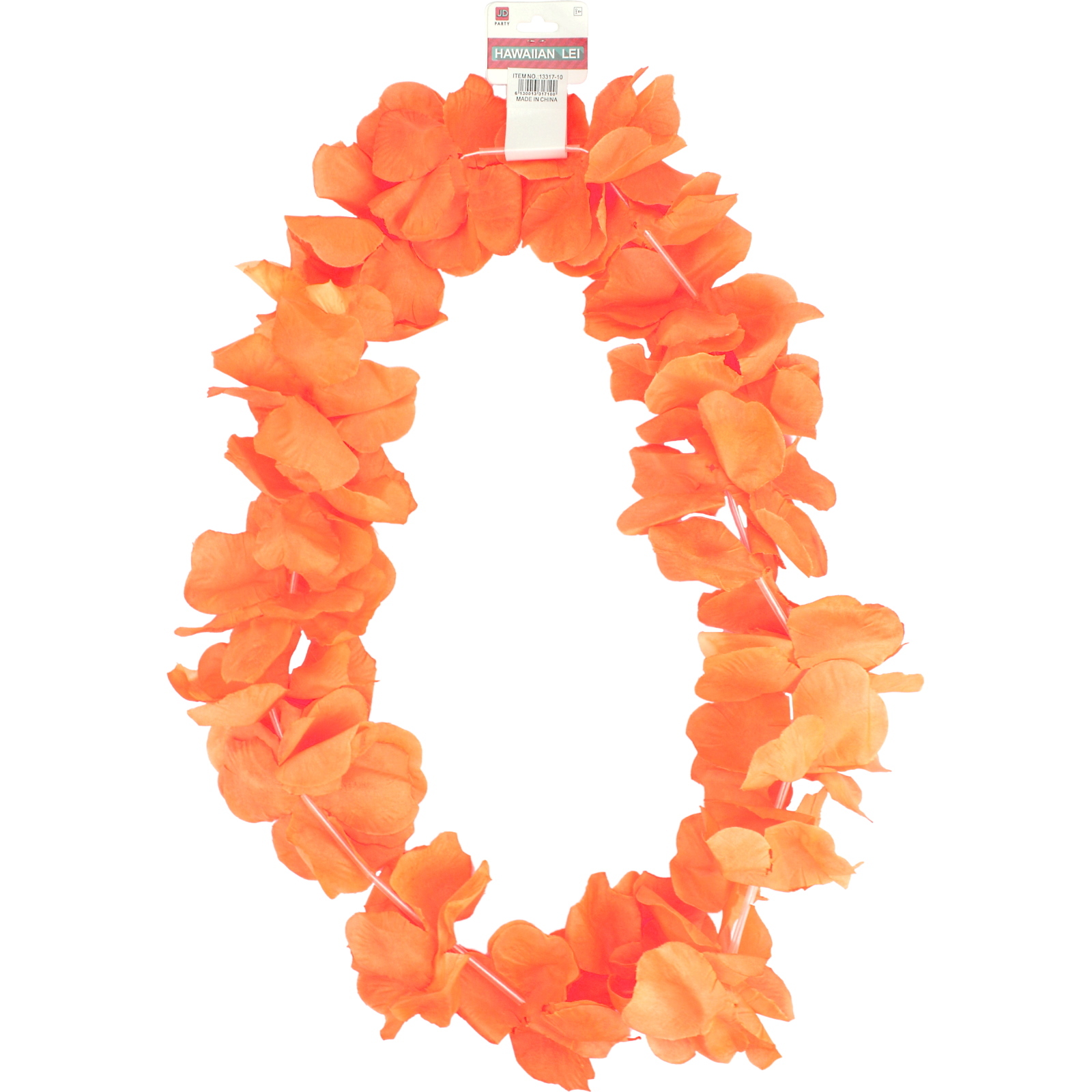 Orange Large Petal Hawaiian Lei - Discount Party Supplies