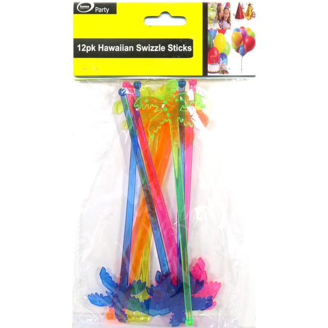Hawaiian Palm Tree Cocktail Stirrers Pack Of 12 Hawaiian Luau