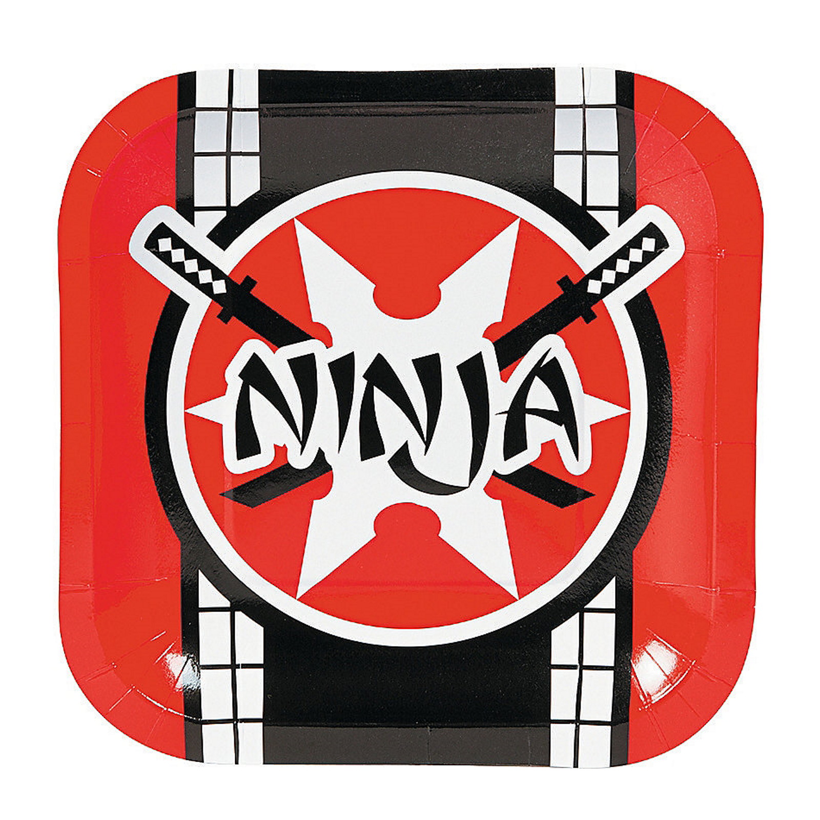 Ninja Warrior Small Square Paper Plates (Pack of 8) - Discount Party ...