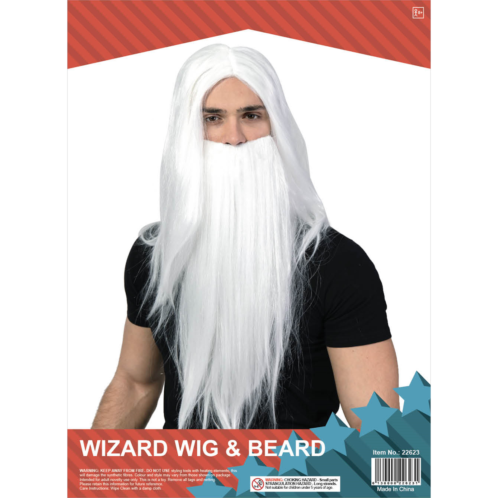 White Wizard Wig and Beard Set | Wigs & Facial Hair | Costumes ...