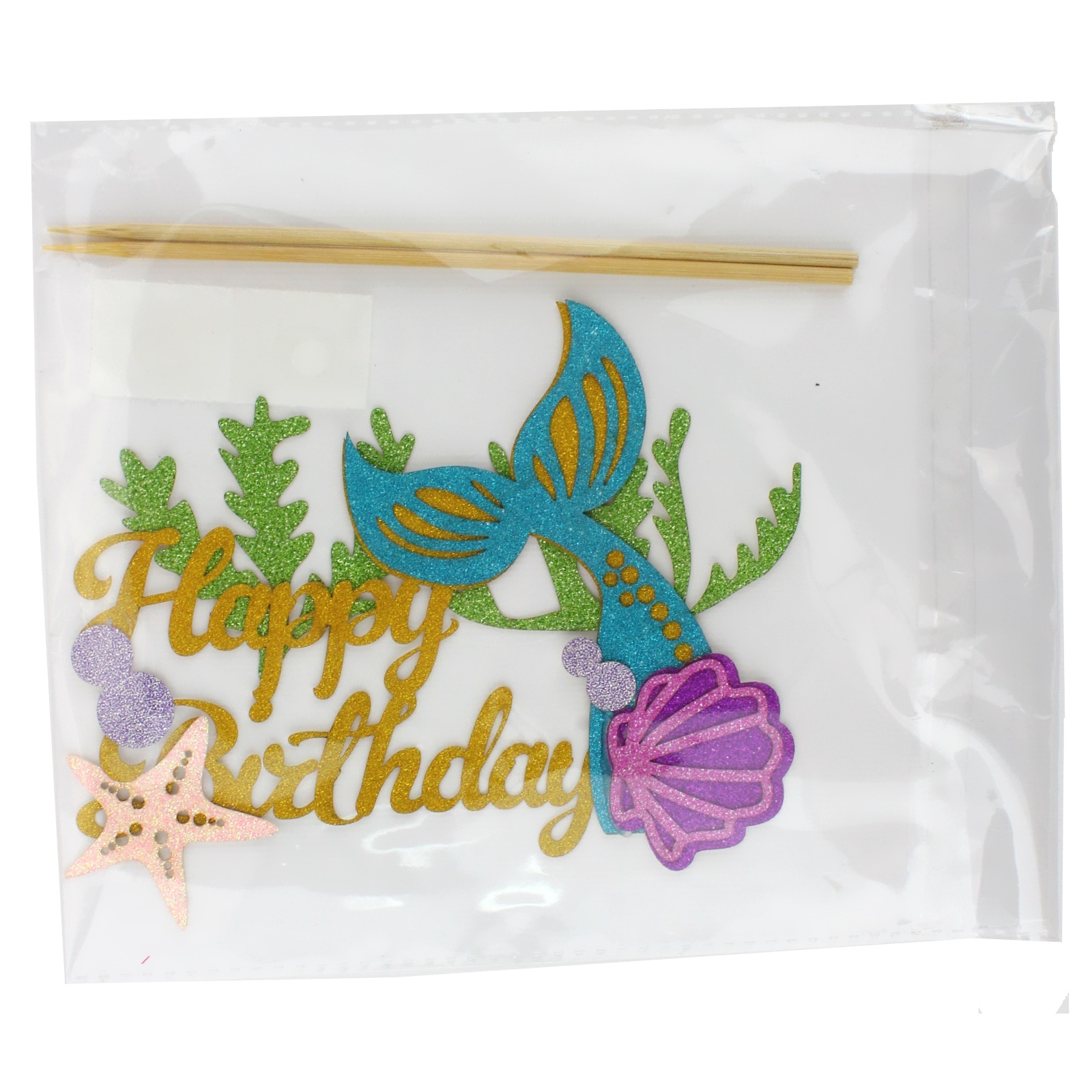 Glitter Mermaid Paper Cake Topper | Mermaids | Girls Birthday Party ...