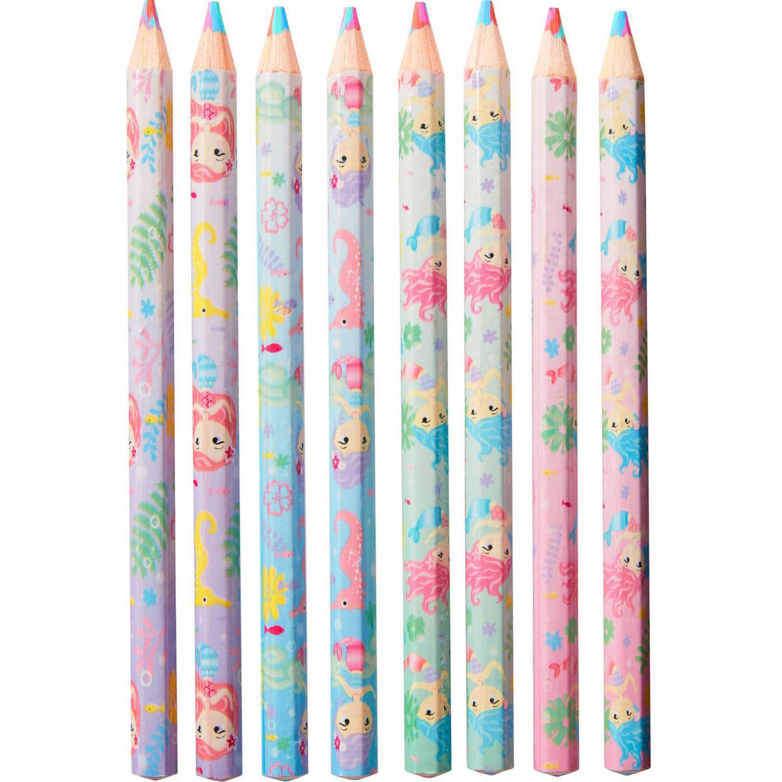 Mermaid Multicolour Pencils (Pack of 8) | Mermaids | Girls Birthday ...