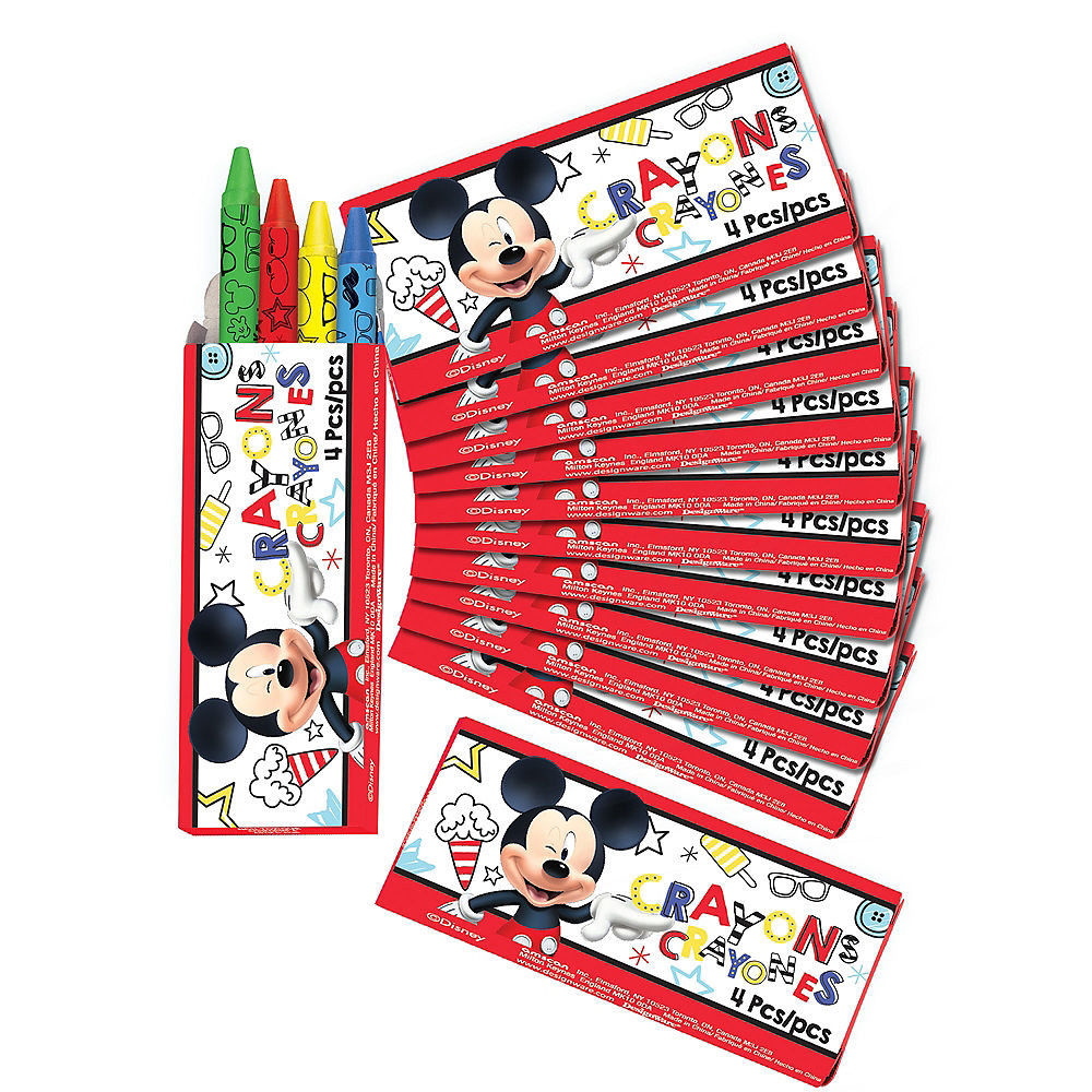 Mickey Mouse On The Go Mini Crayons (Pack of 12) - Discount Party Supplies
