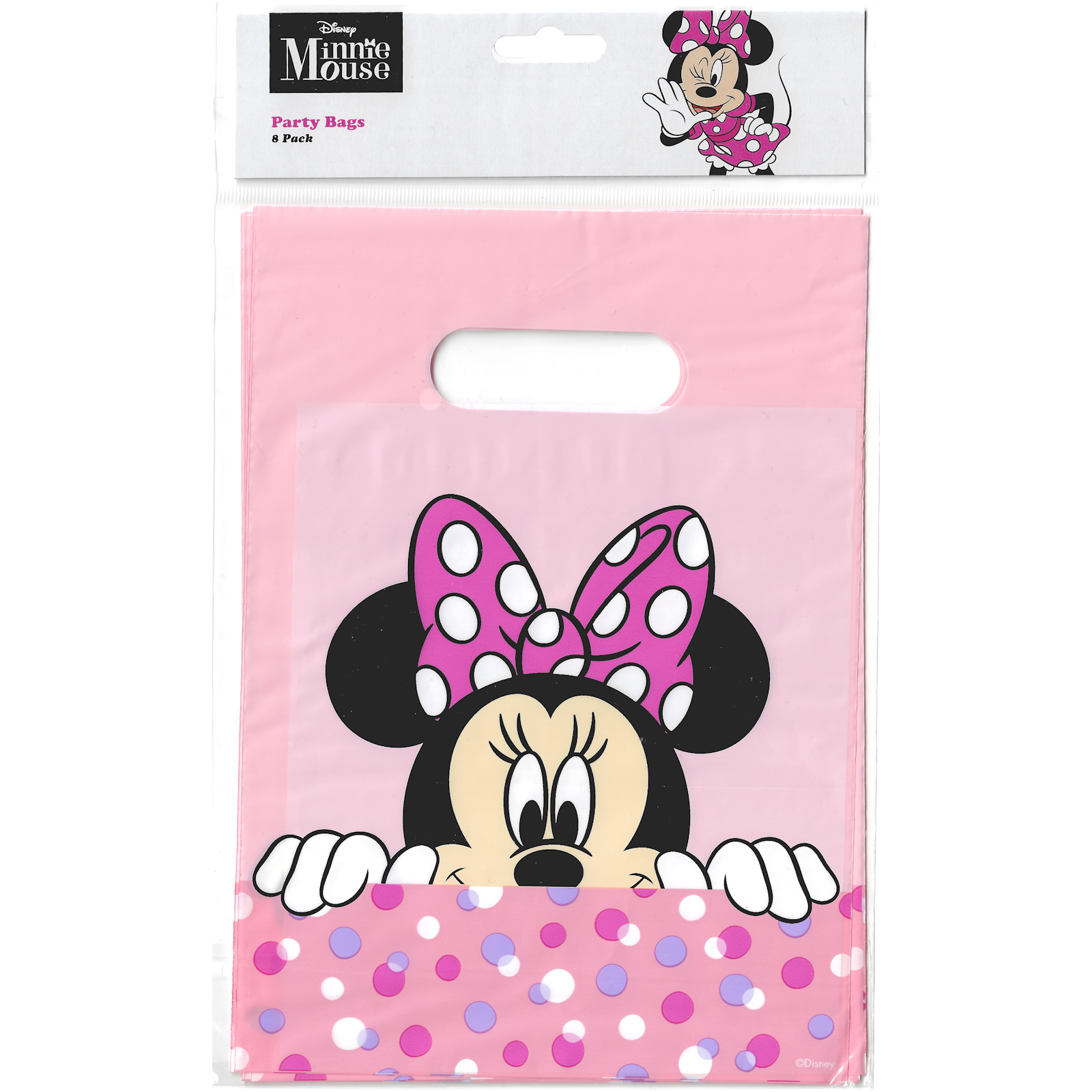 Minnie Mouse Plastic Lolly/Treat Bags (Pack of 8) | Minnie Mouse Party ...