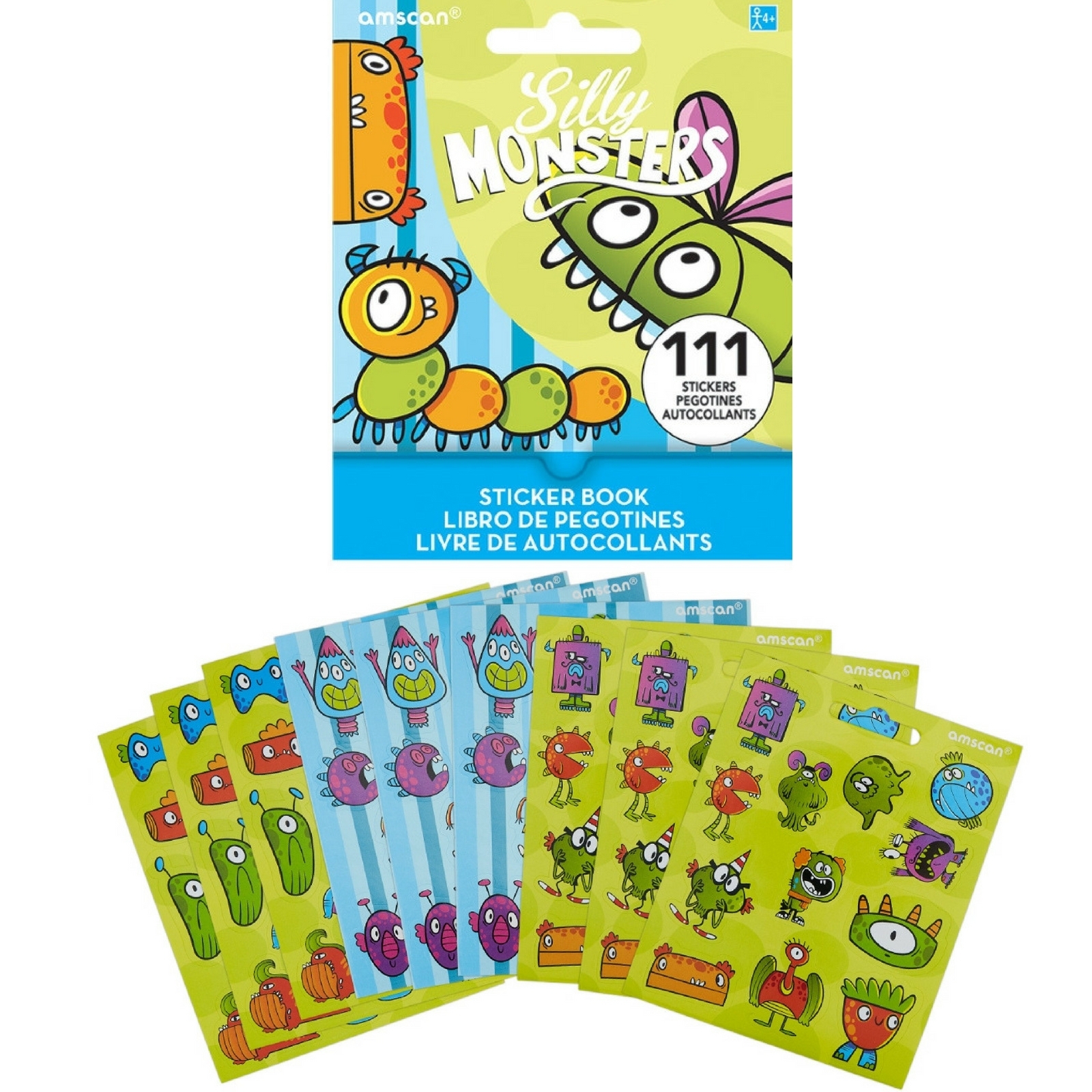 Silly Monsters Sticker Book (9 Sheets) - Discount Party Supplies
