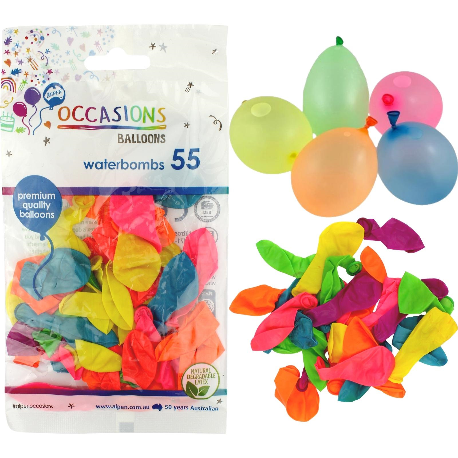 Neon Water Bomb Balloons (Pack of 55) - Discount Party Supplies