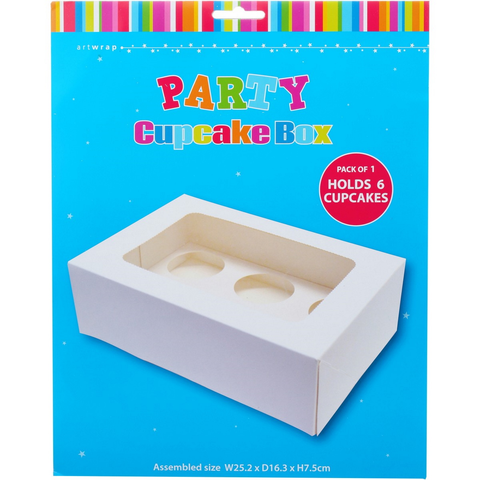 White Cupcake Box with Window (6 Cup) | Discount Party Supplies ...