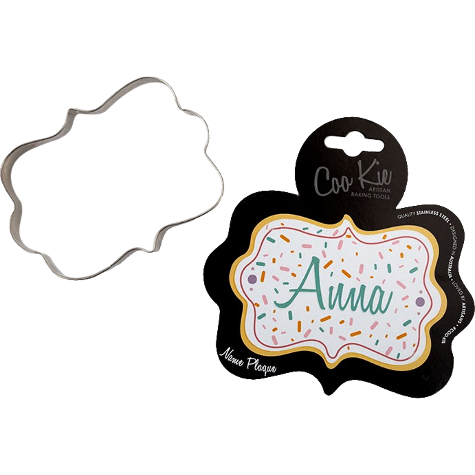 Coo Kie Name Plaque Cookie Cutter - Discount Party Supplies