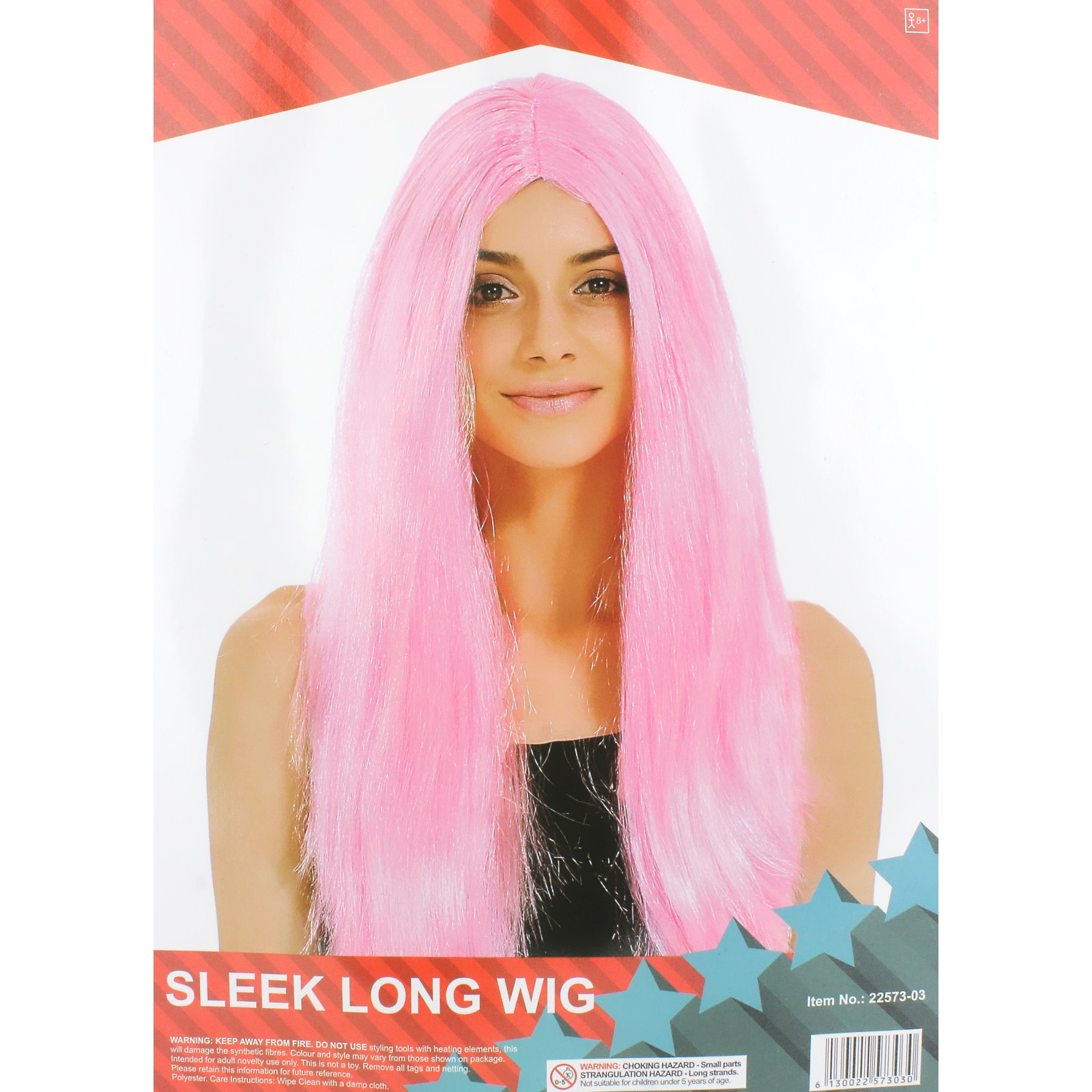 Adult Sleek Pink Long Wig | Discount Party Supplies - Discount Party ...