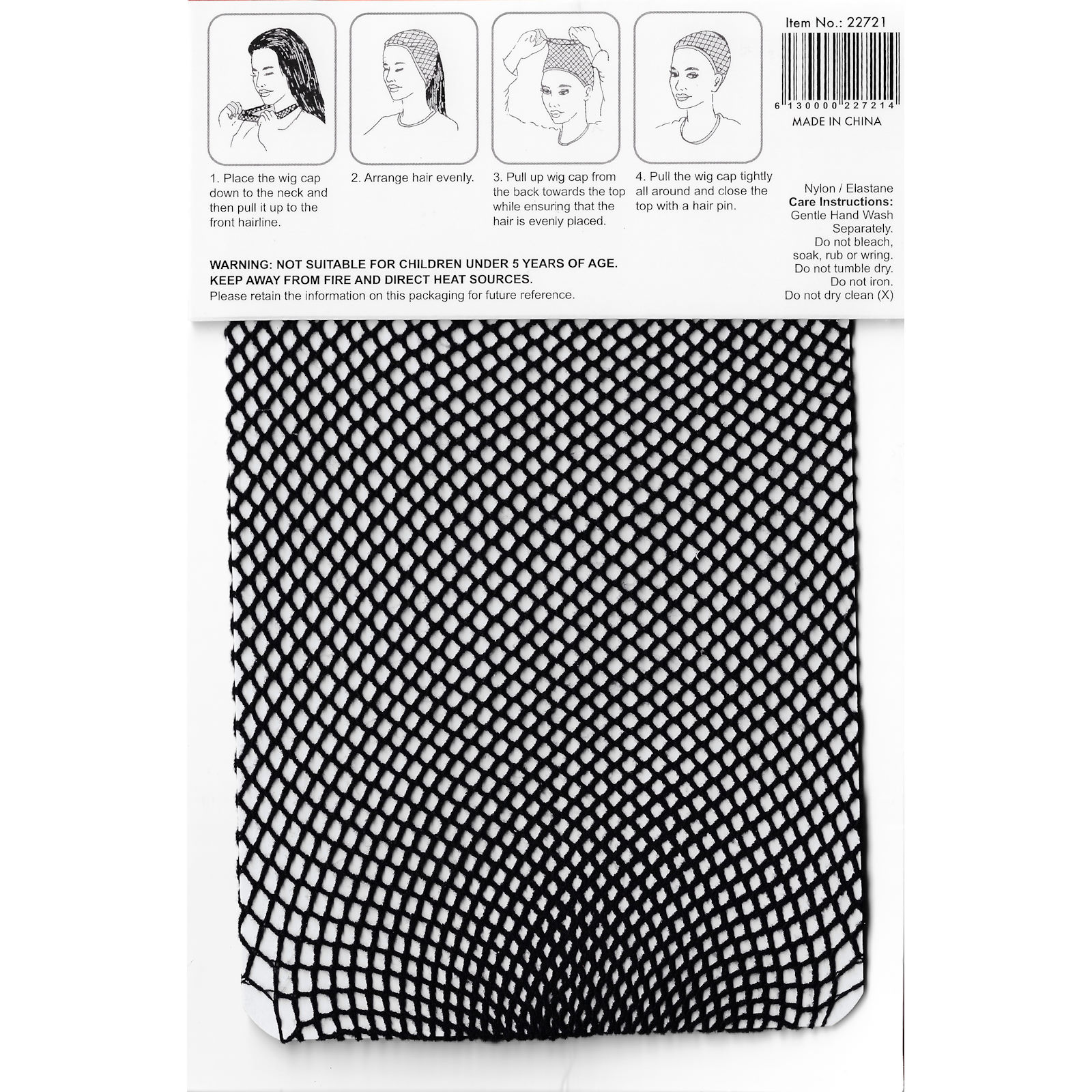 Black Open Top Wig Cap | Wigs & Facial Hair | Costumes & Accessories ...