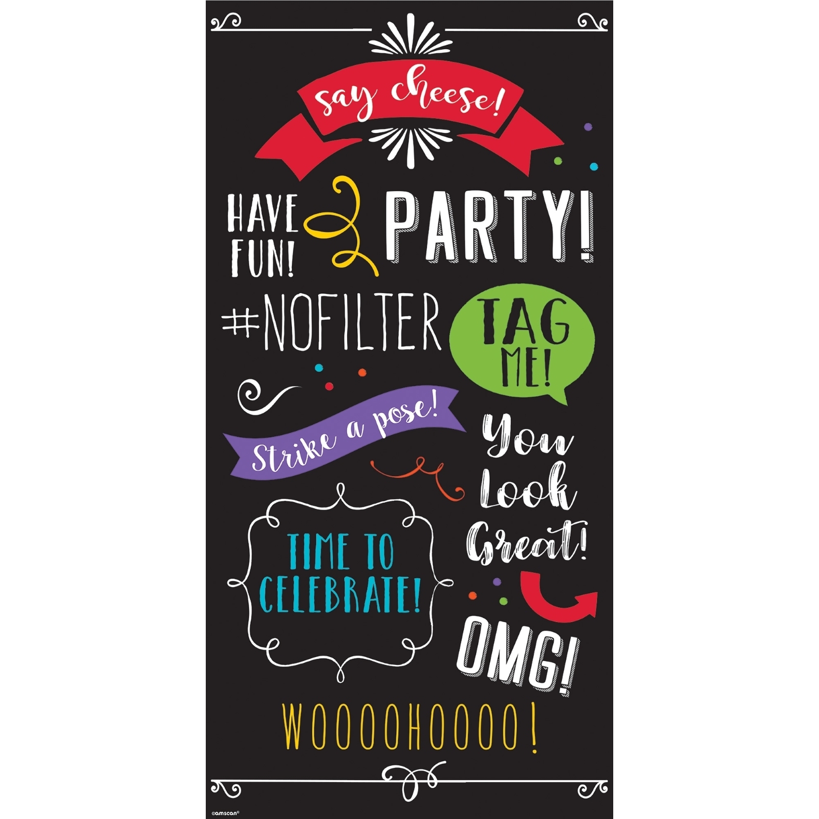 Selfie Photo Booth Wall Decorating Kit | Discount Party Supplies ...