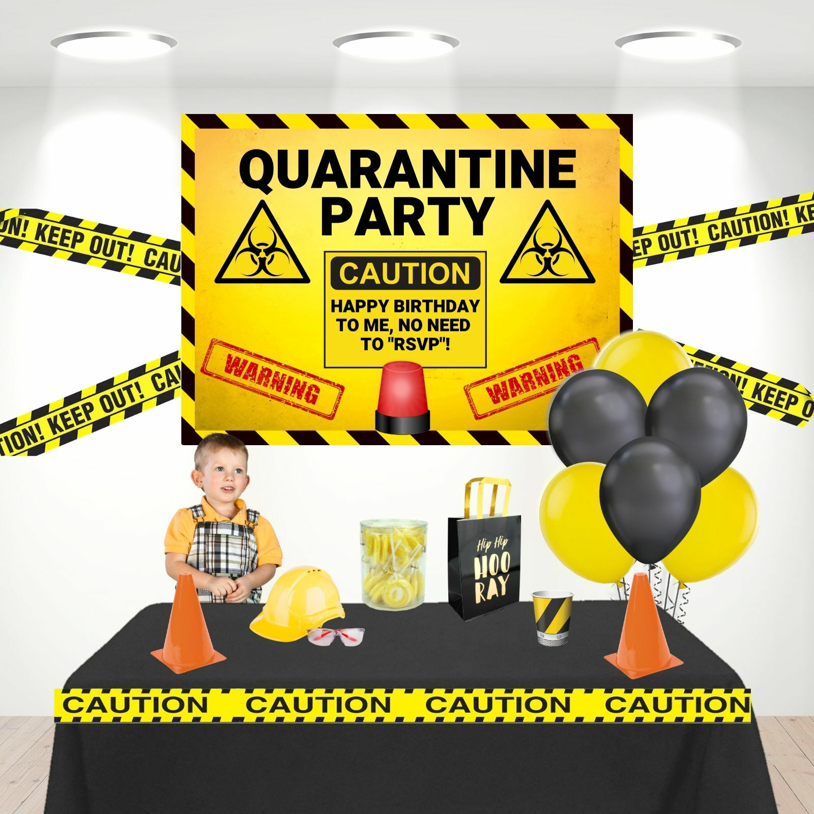 Quarantine Party Fabric Backdrop | Props & Backdrops | Party Food and ...
